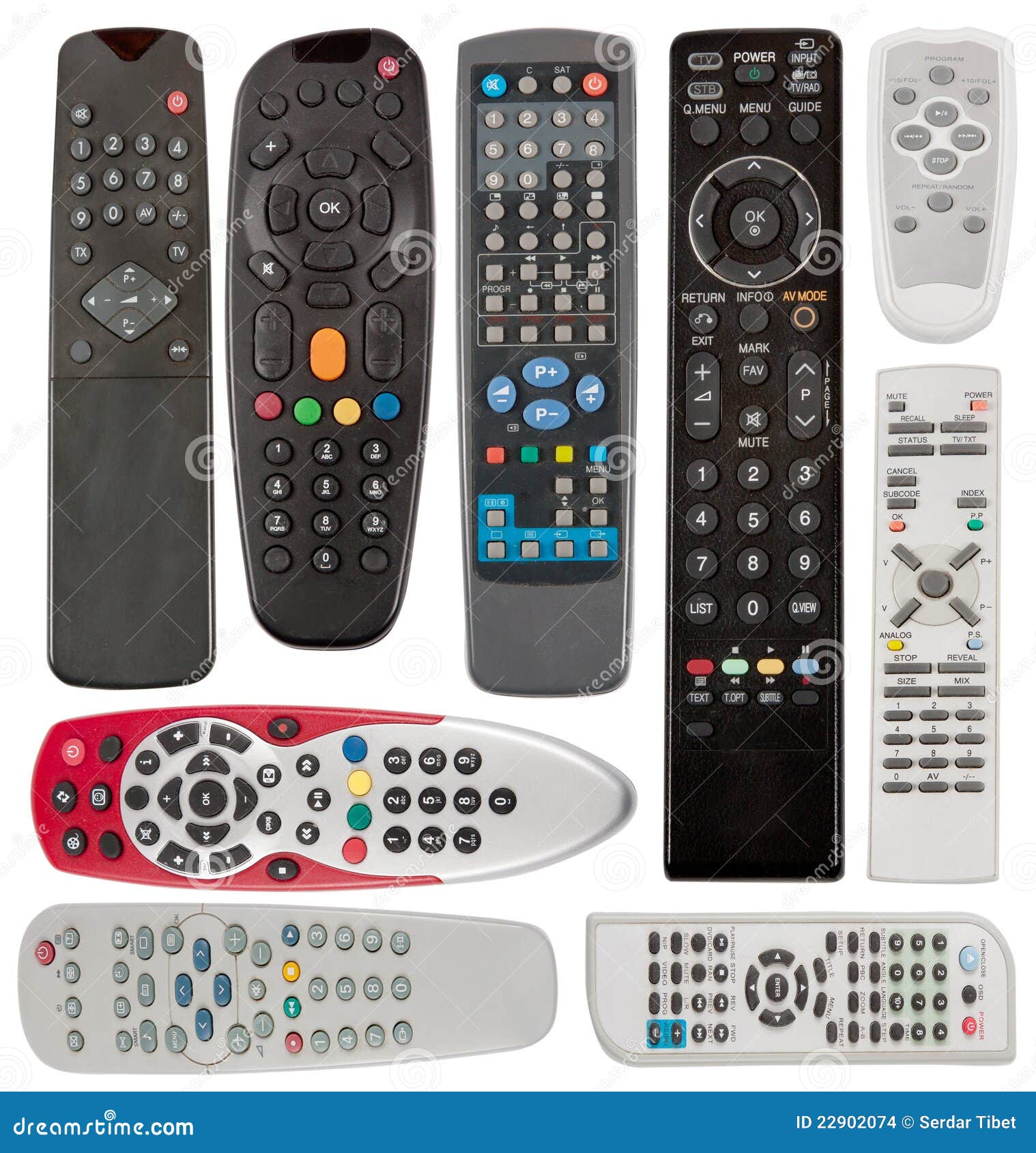 Mandos a Distancia De La TV Foto de archivo - Imagen de dispositivo ...