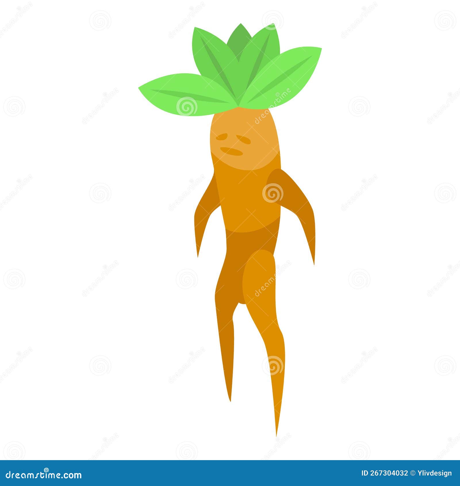 Mandrake Icon Isometric Vector. Green Leaf Stock Illustration ...