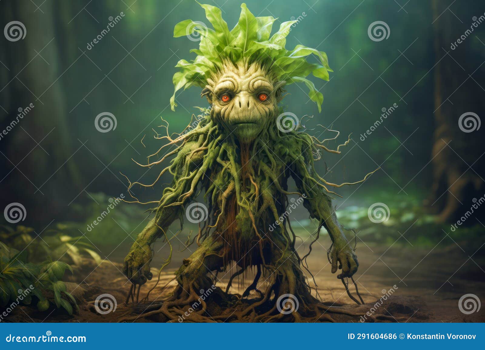 A Mandrake Root Character, Reflecting Its Magical and Mythical ...