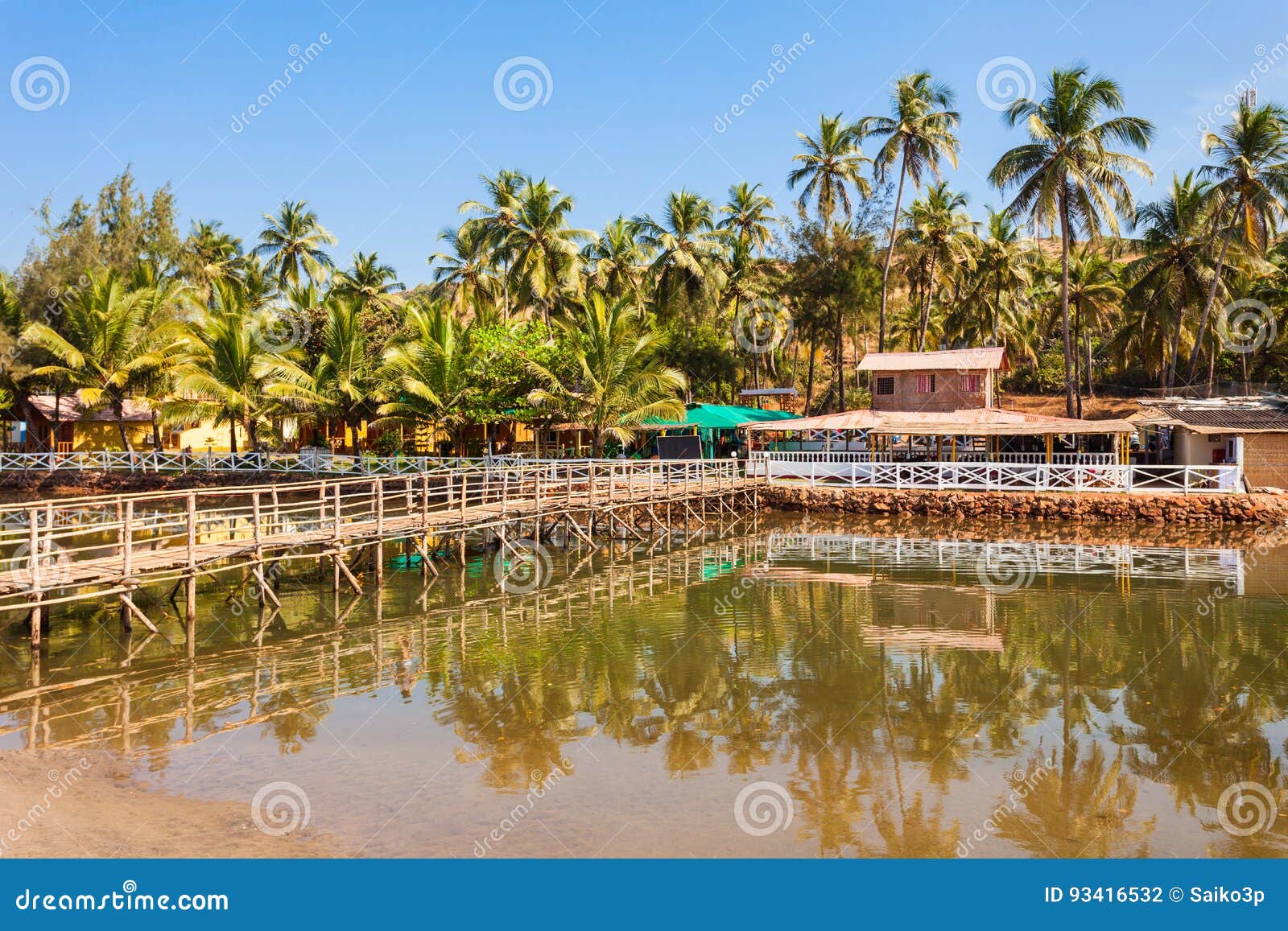Mandrem beach Goa India stock photo. Image of hotel, sand - 93416532