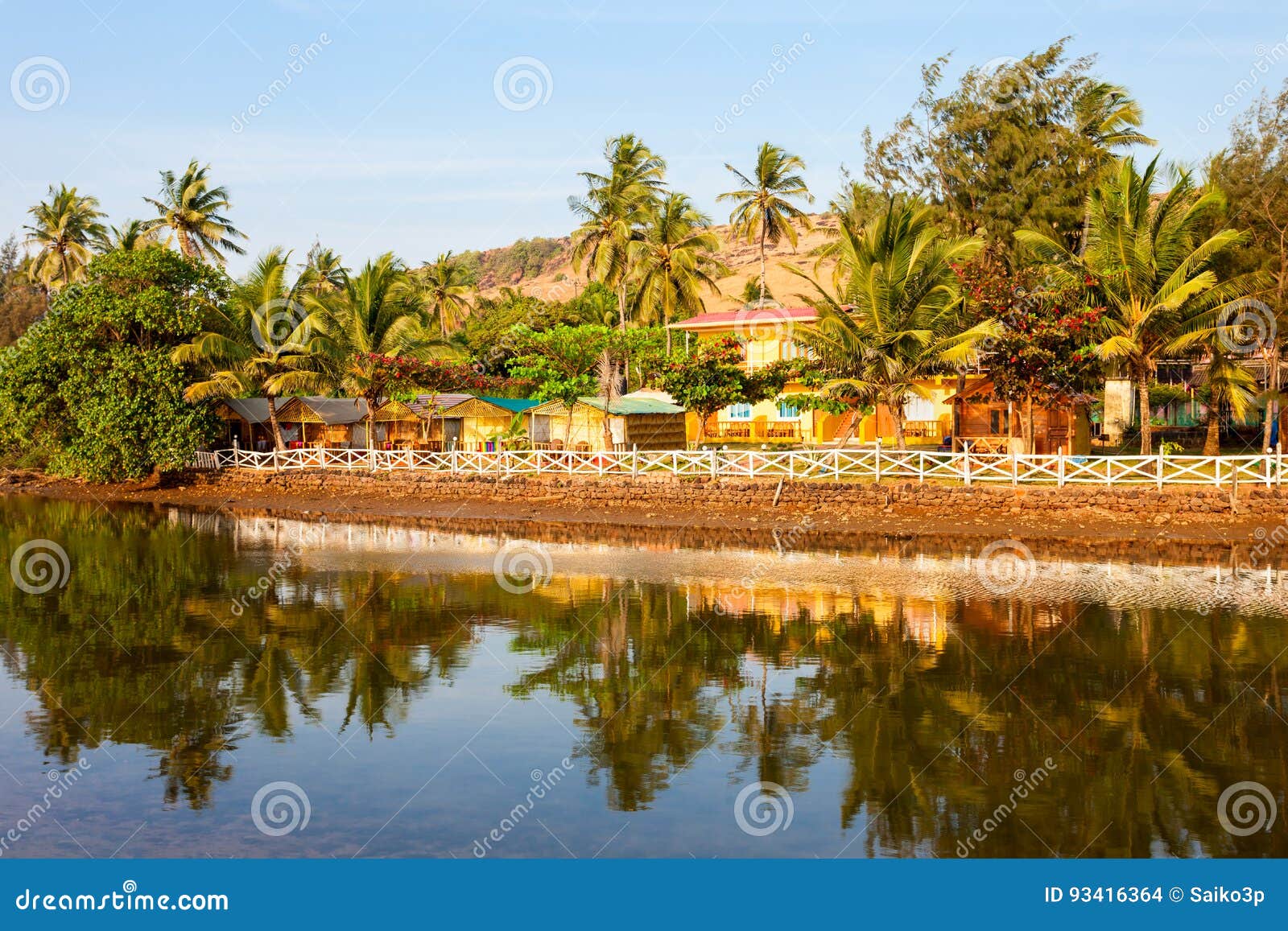 Mandrem beach Goa India stock photo. Image of tourism - 93416364
