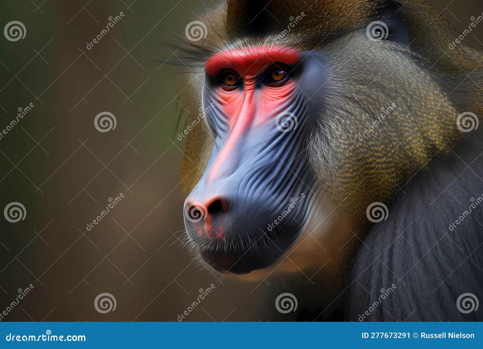 Mandrill - Central Africa (Generative AI) Stock Illustration ...