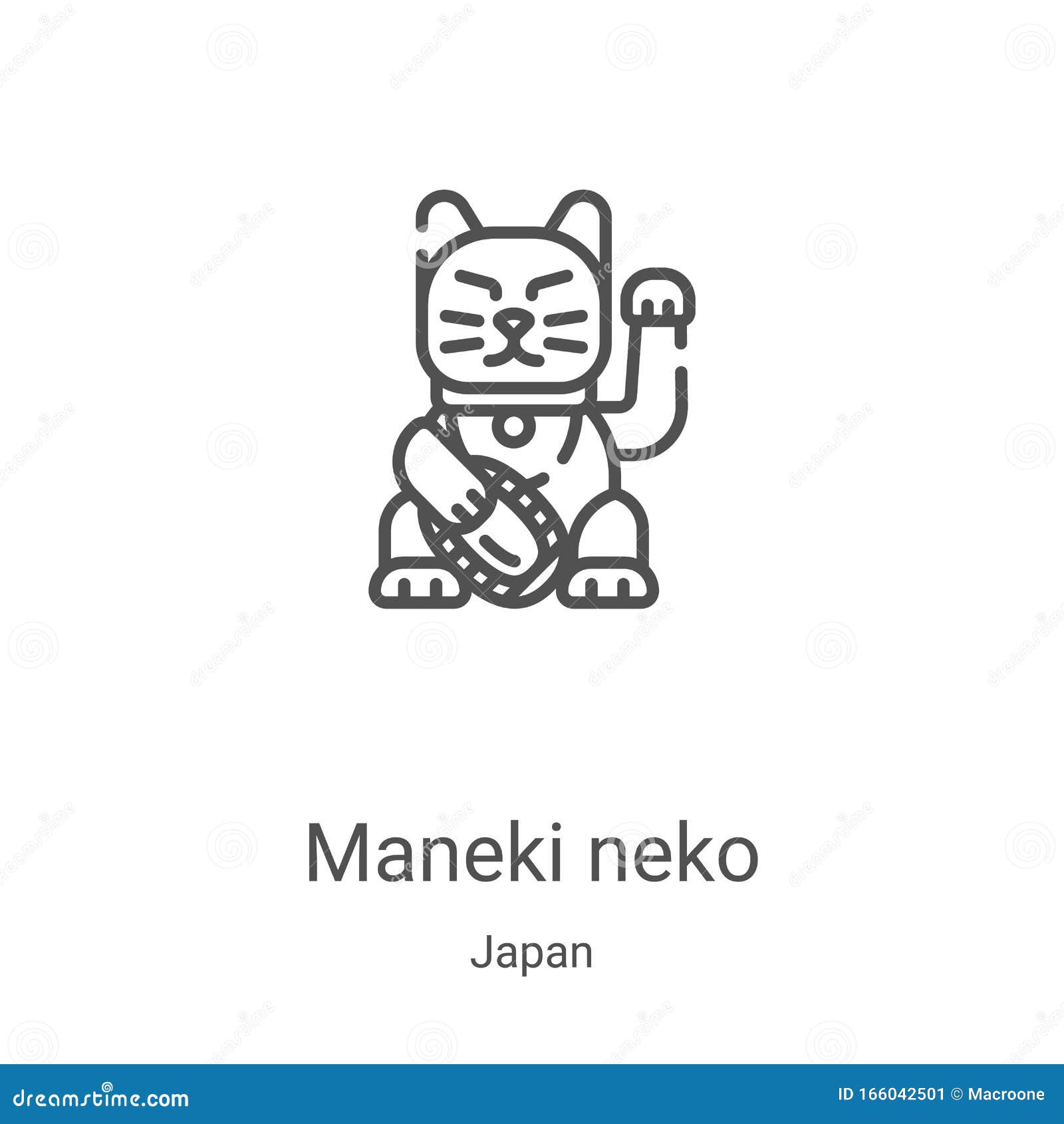 Maneki Neko Icon Vector from Japan Collection. Thin Line Maneki Neko ...