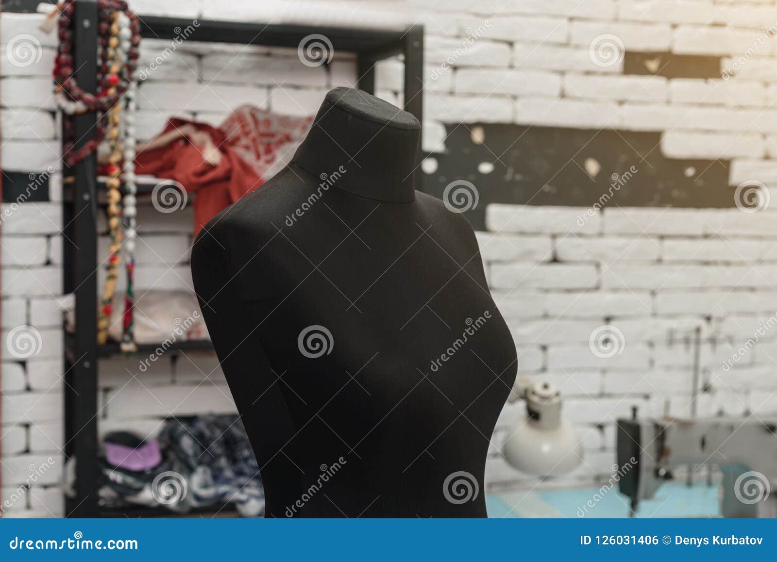 Manekin in designer studio stock photo. Image of industry - 126031406
