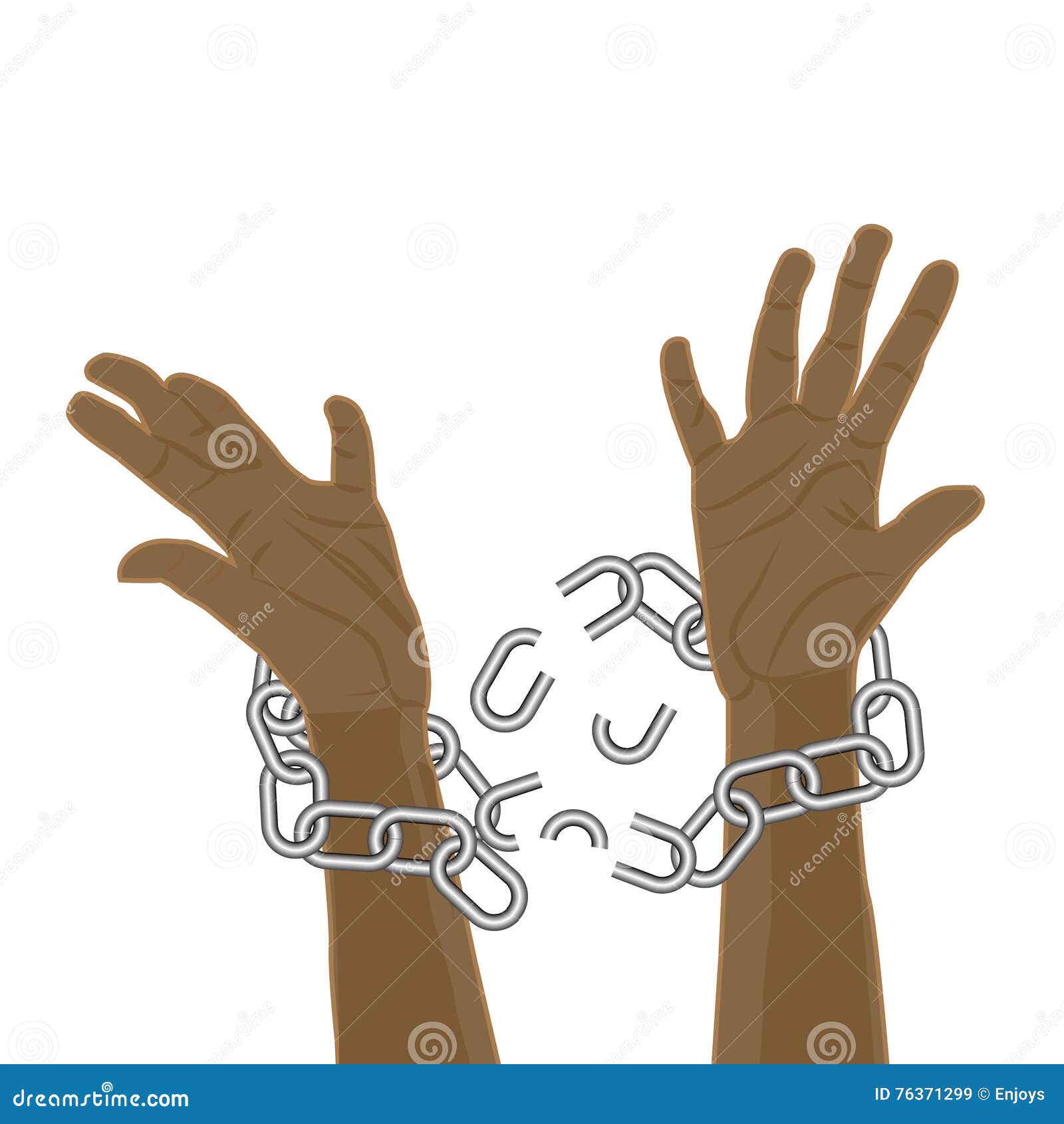 Manette Rotte Per Il Grafico Di Libertà Illustrazione di Stock ...