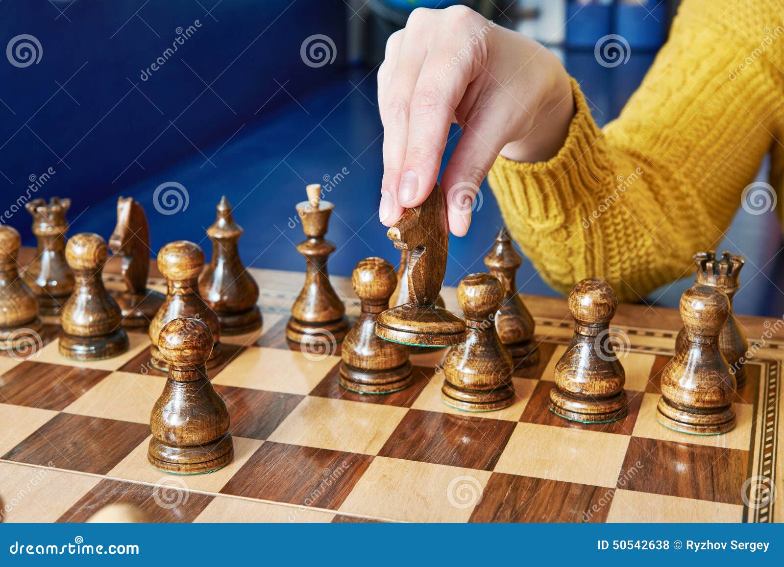 Maneuver with Horse in Chess Game Stock Photo - Image of leisure ...