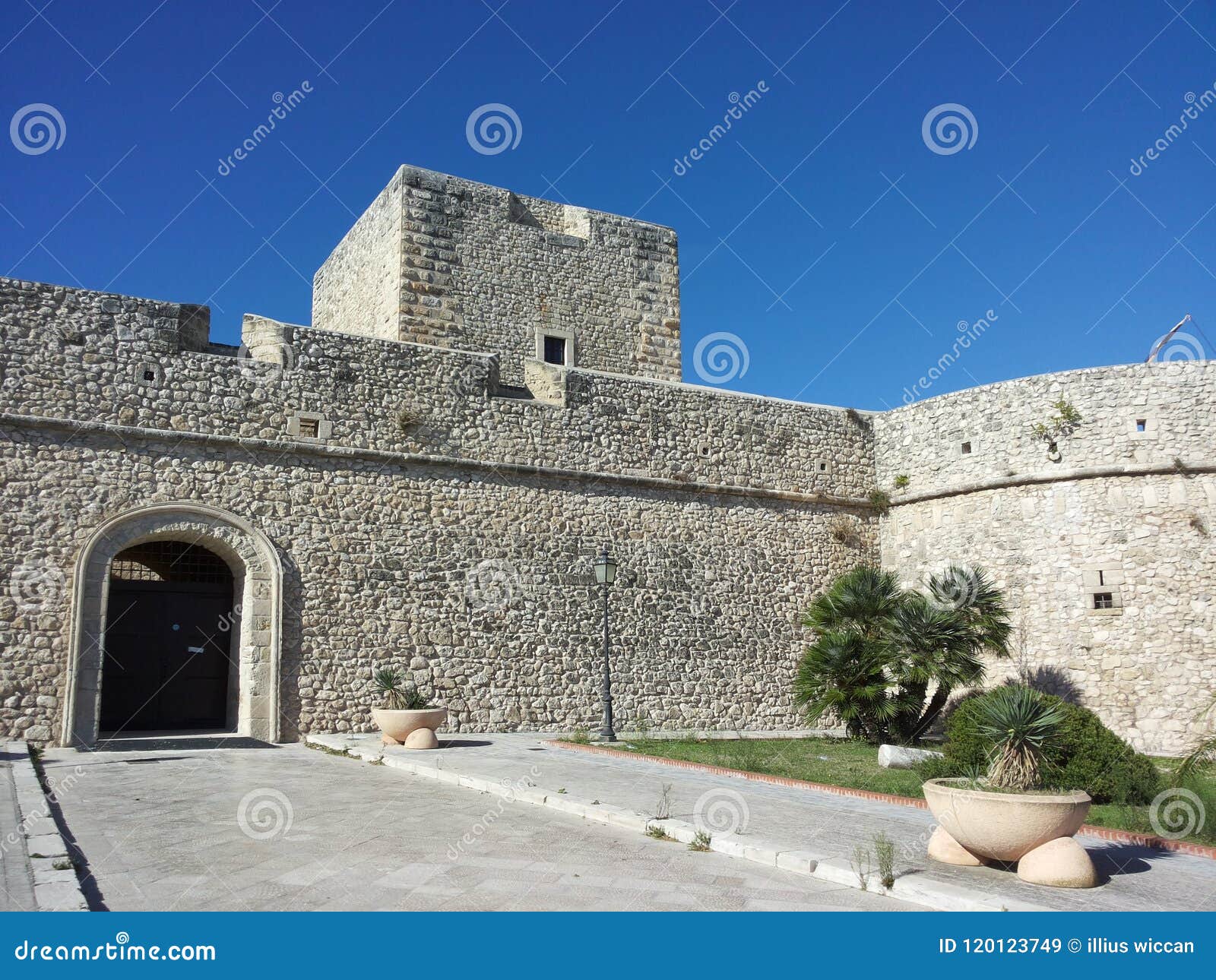 Manfredonia castle stock image. Image of castle, stone - 120123749