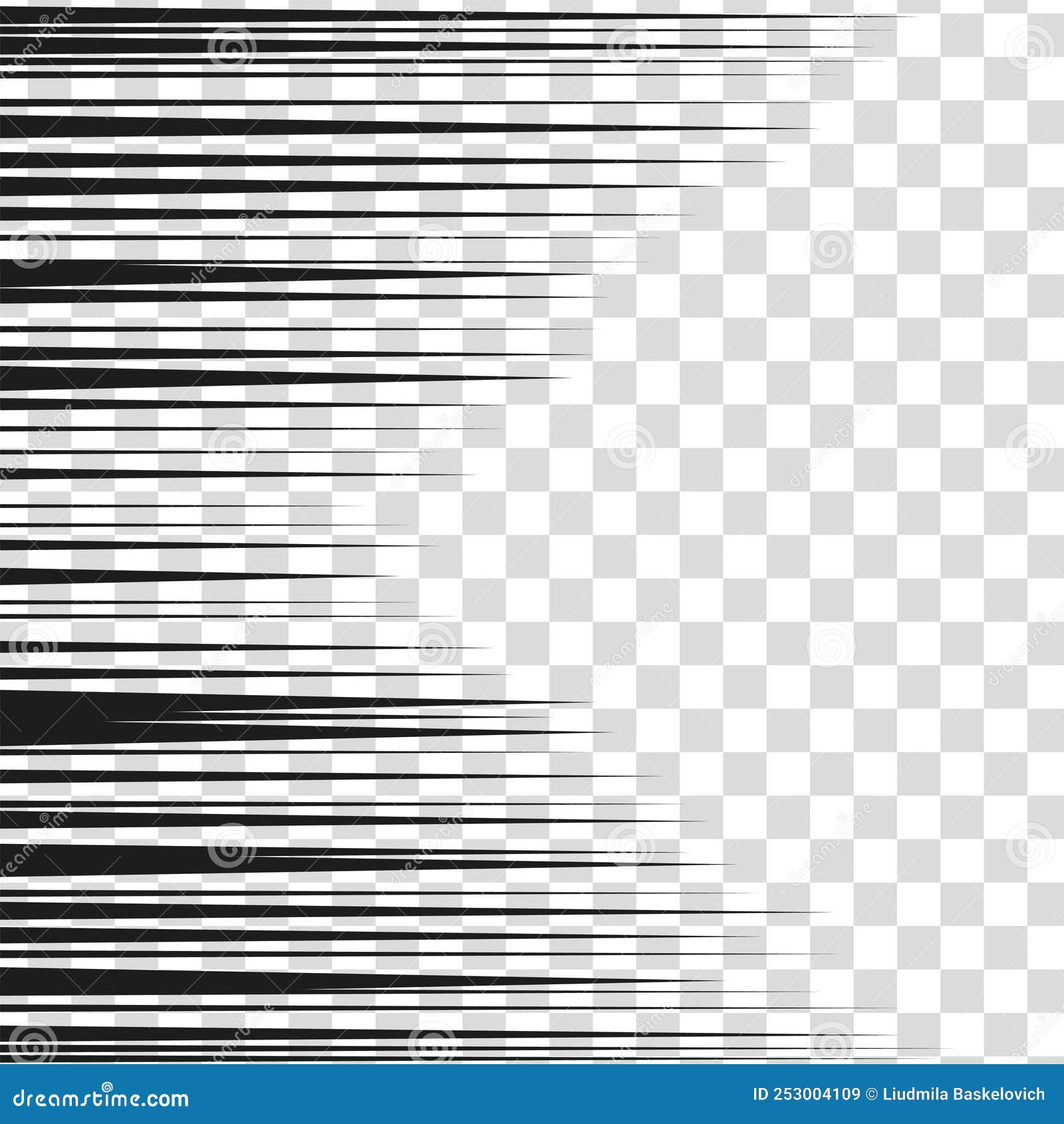 Manga Comic Effect on Transparent Background. Motion Radial Lines for ...