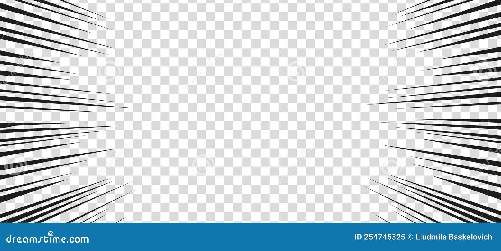 Manga Comic Effect on Transparent Background. Motion Radial Lines for ...