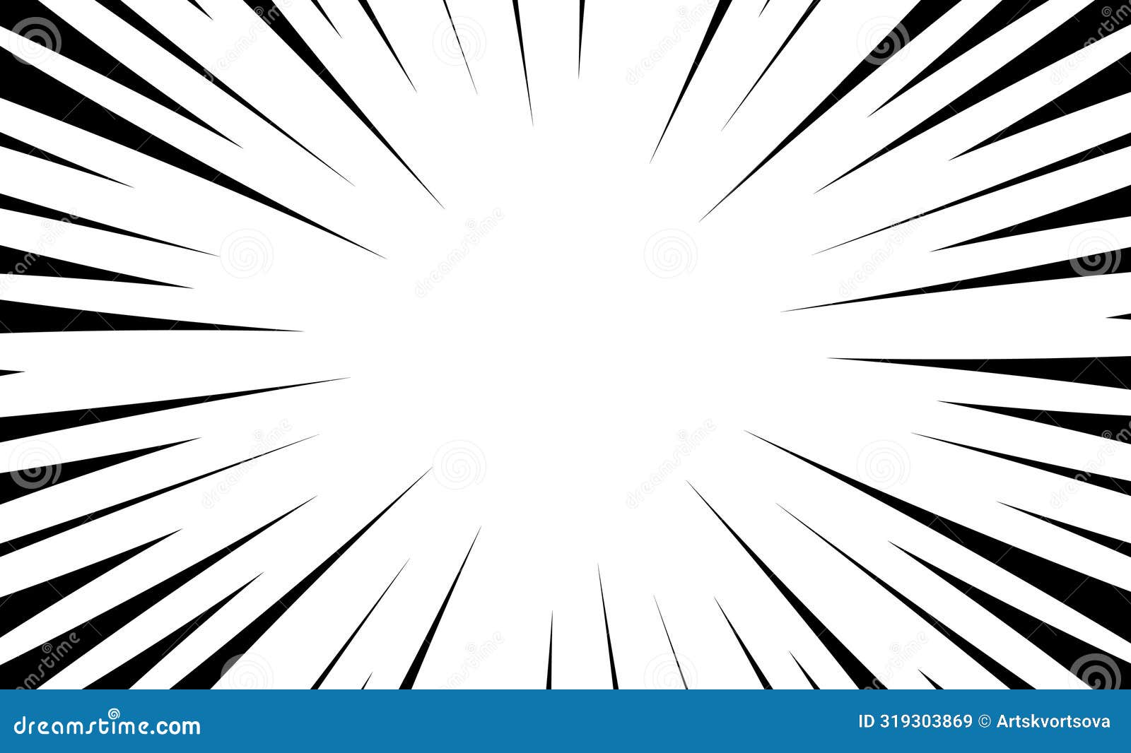 Manga Comic Explosion, Motion or Movement Effect, Vector Background ...