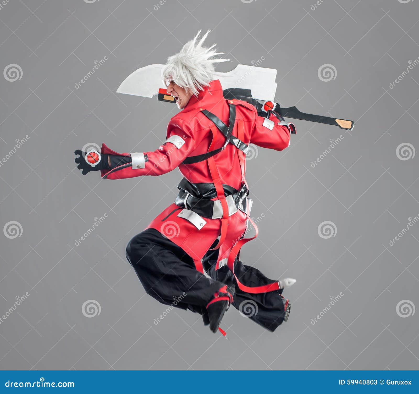 Manga hero with sword stock image. Image of fighting - 59940803