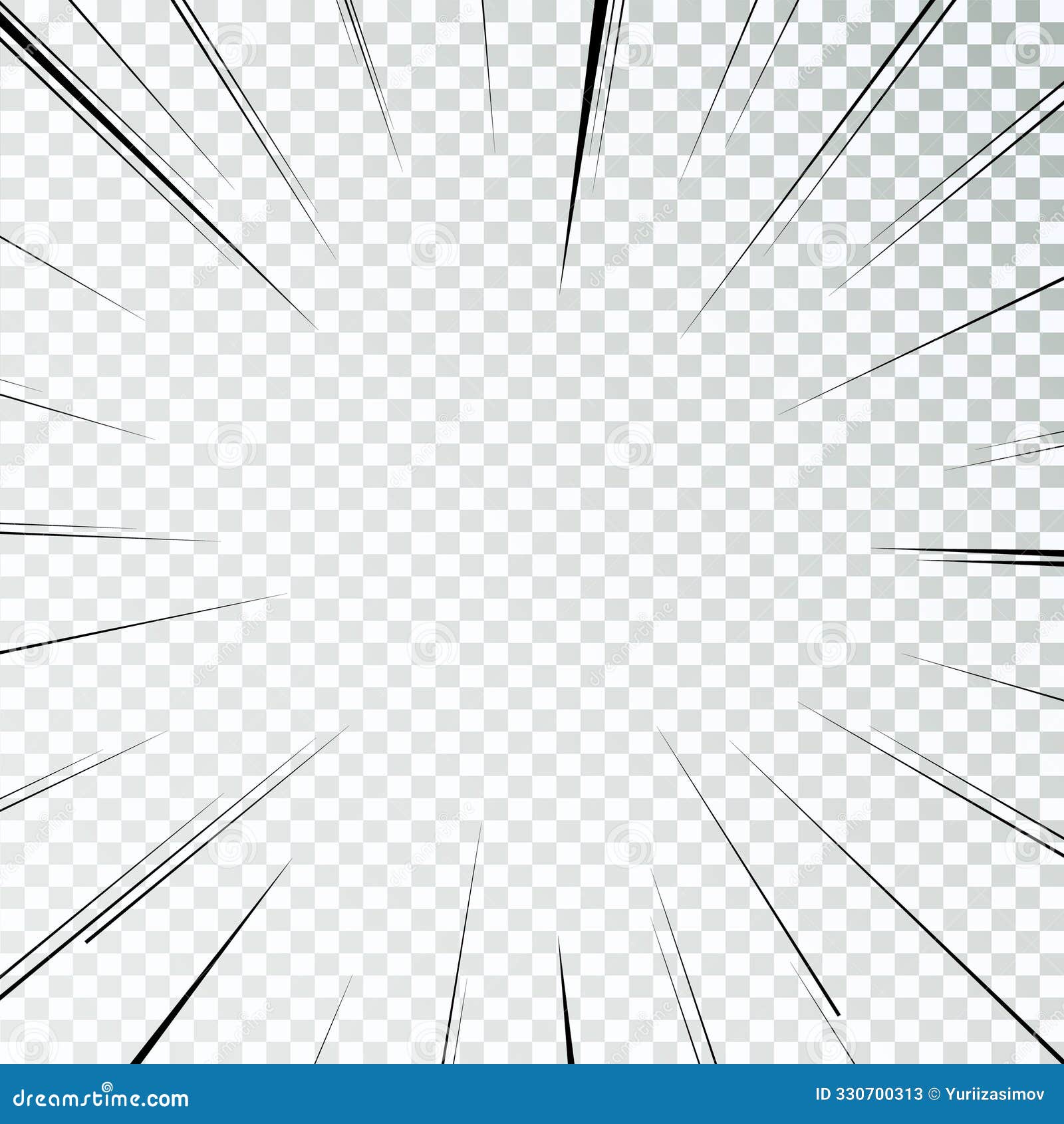 Manga Lines. Comics Book Action. Speed Lines Frame Stock Illustration ...