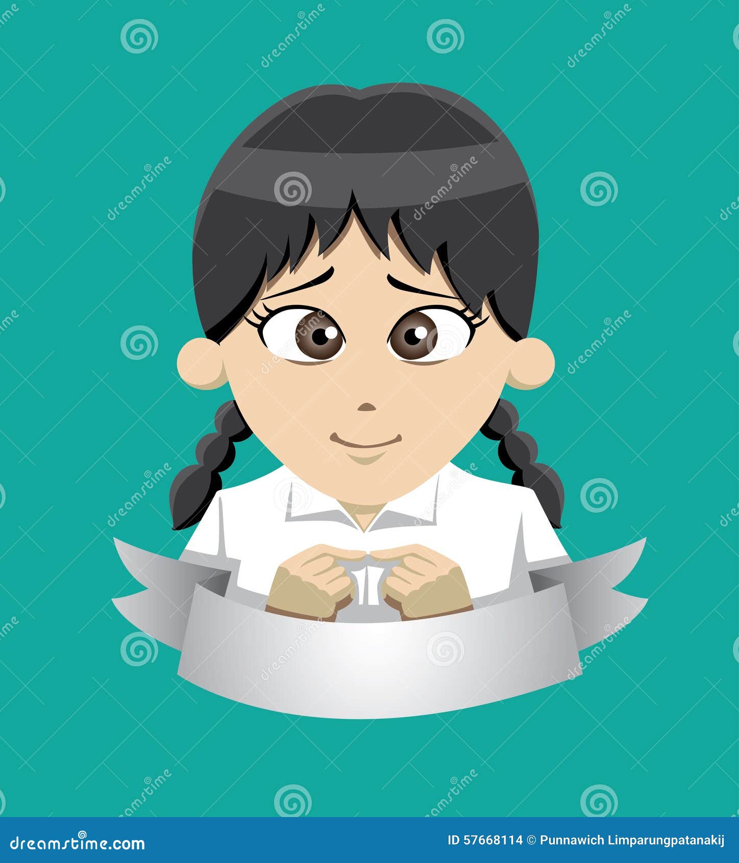 Manga Shy Girl Student Vector-Illustration Vektor Abbildung ...