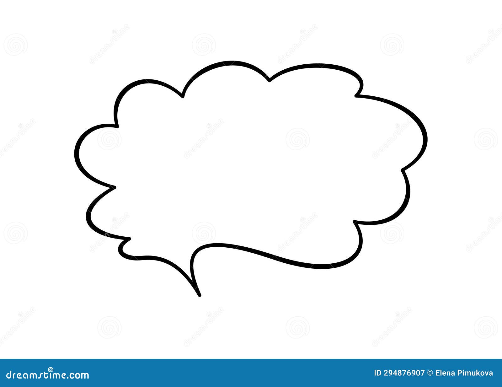 Manga Speech Bubbles Element. Hand Drawn Chat Boxe. Doodle Manga Speech ...