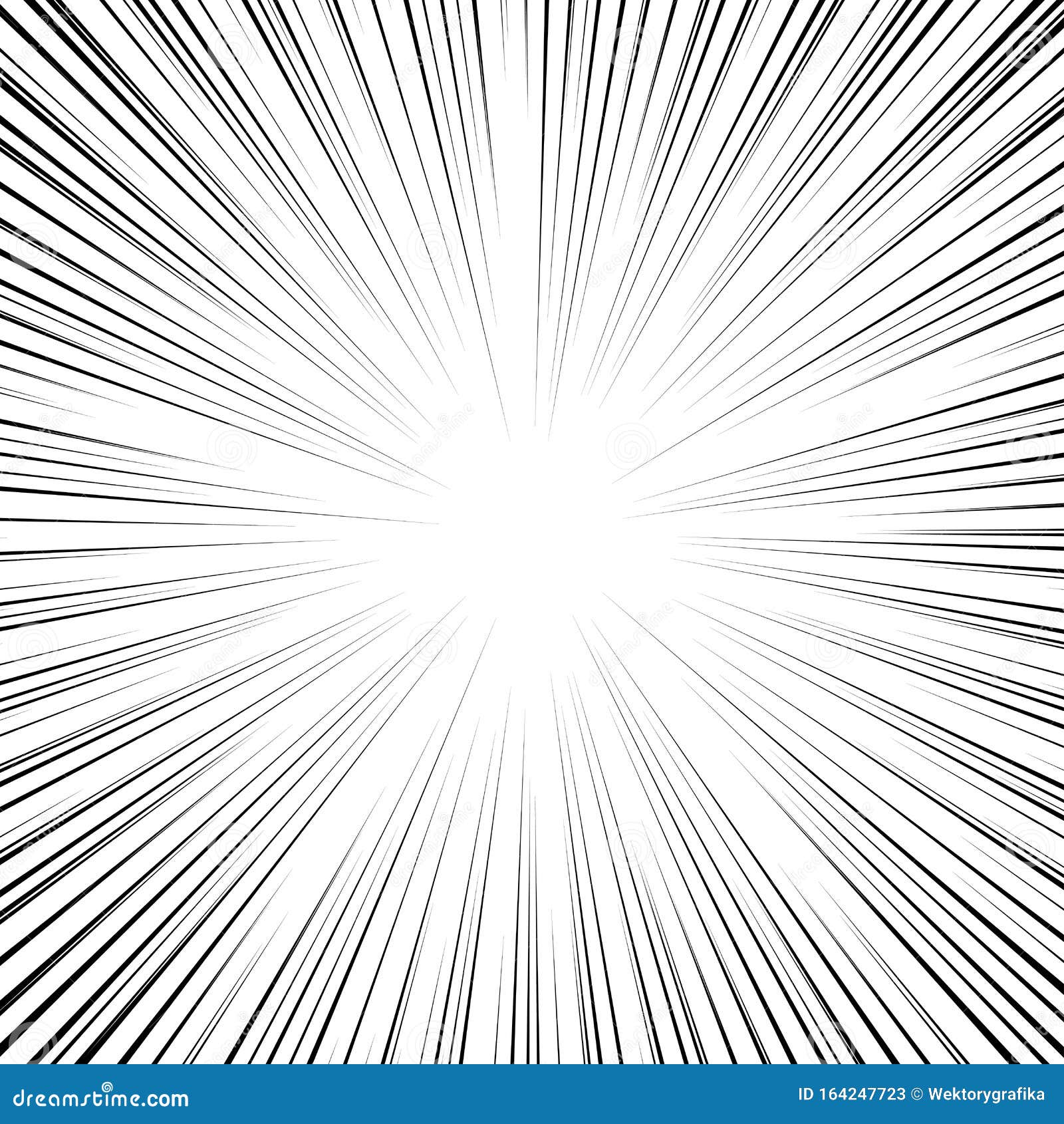 Manga Speed Lines Vector. Grunge Ray Illustration. Black And White ...