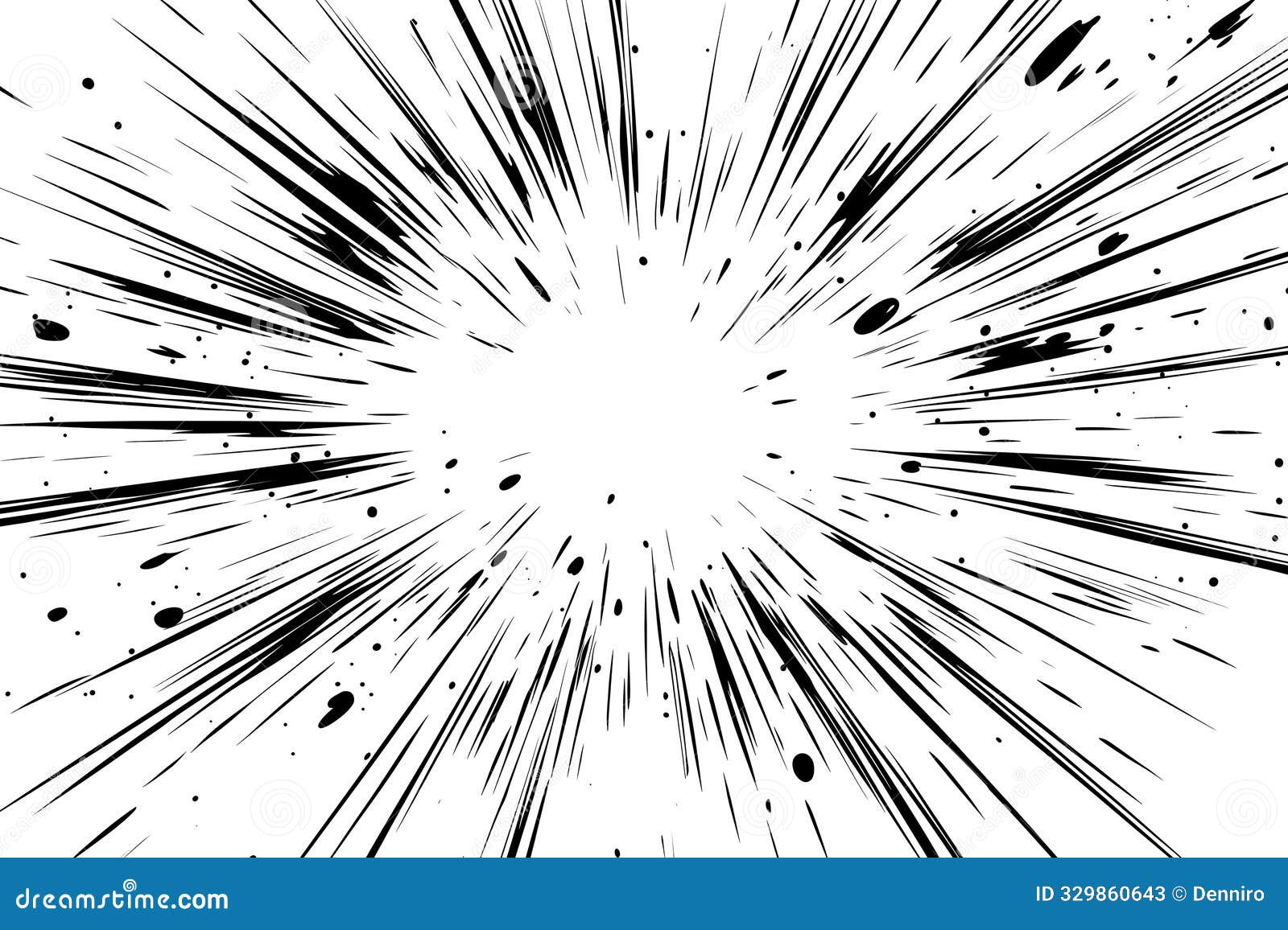 Manga Speed Burst Frame. Radial Anime Speed Lines. Zoom Effect For ...