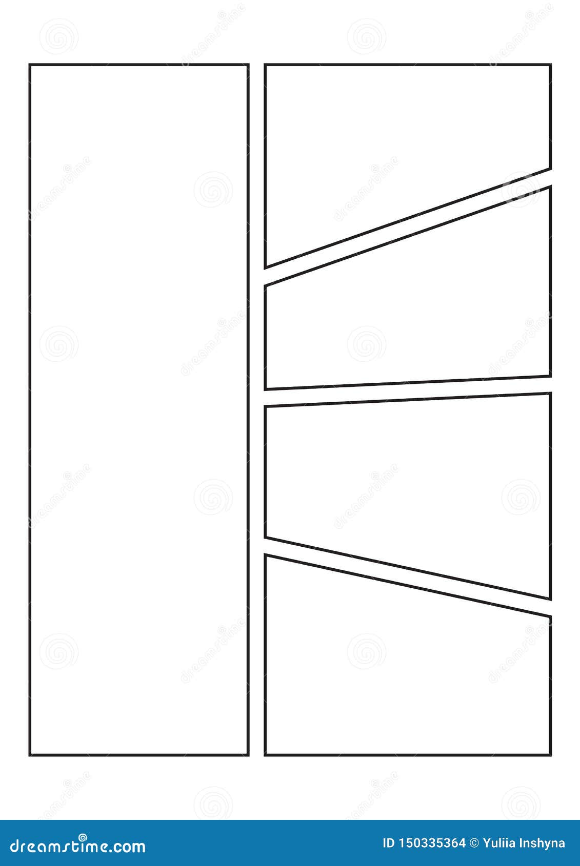 Manga Storyboard Layout Template For Rapidly Create The Comic Book ...