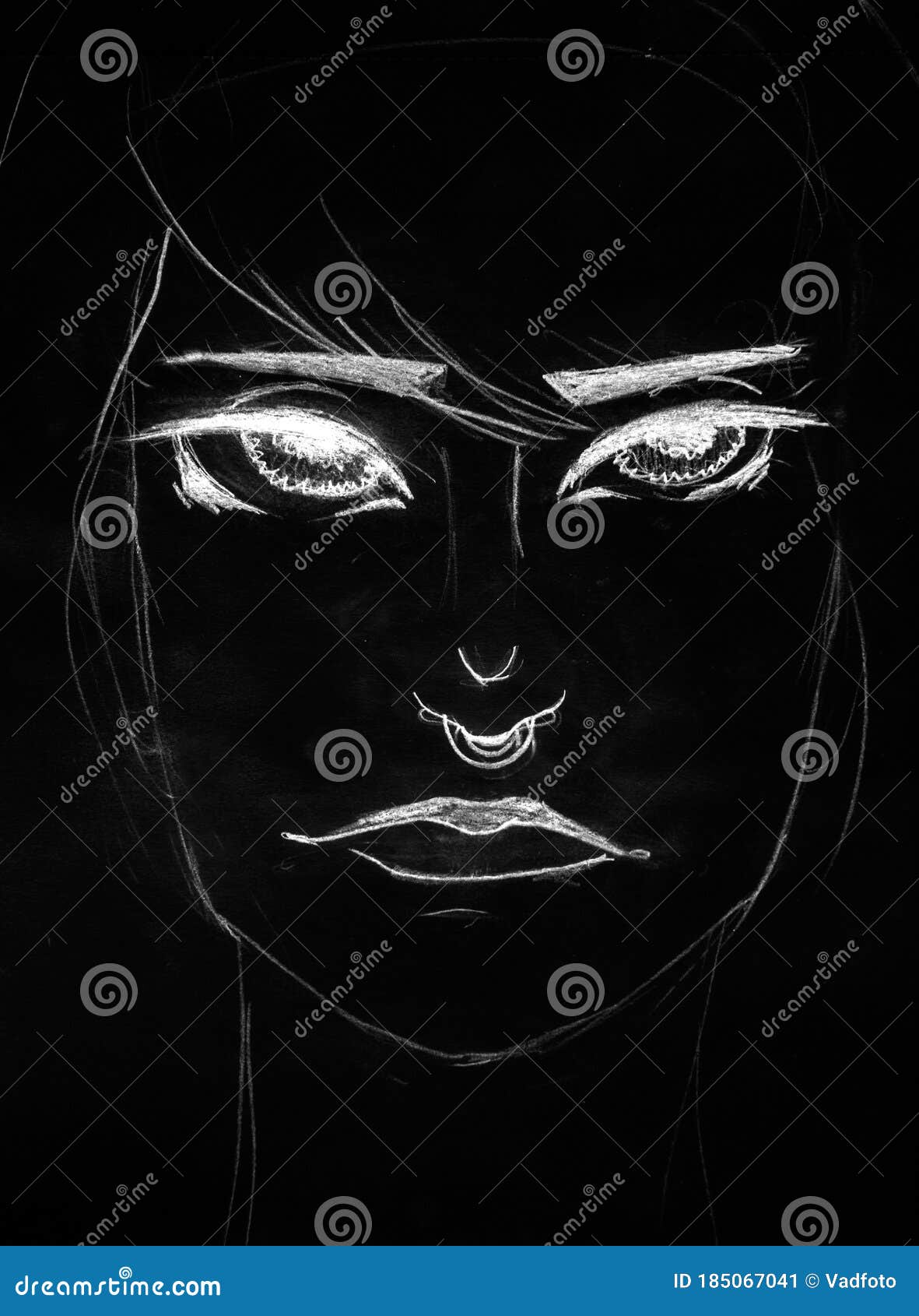 Manga Style Illustration Drawing, Sketch Stock Illustration ...