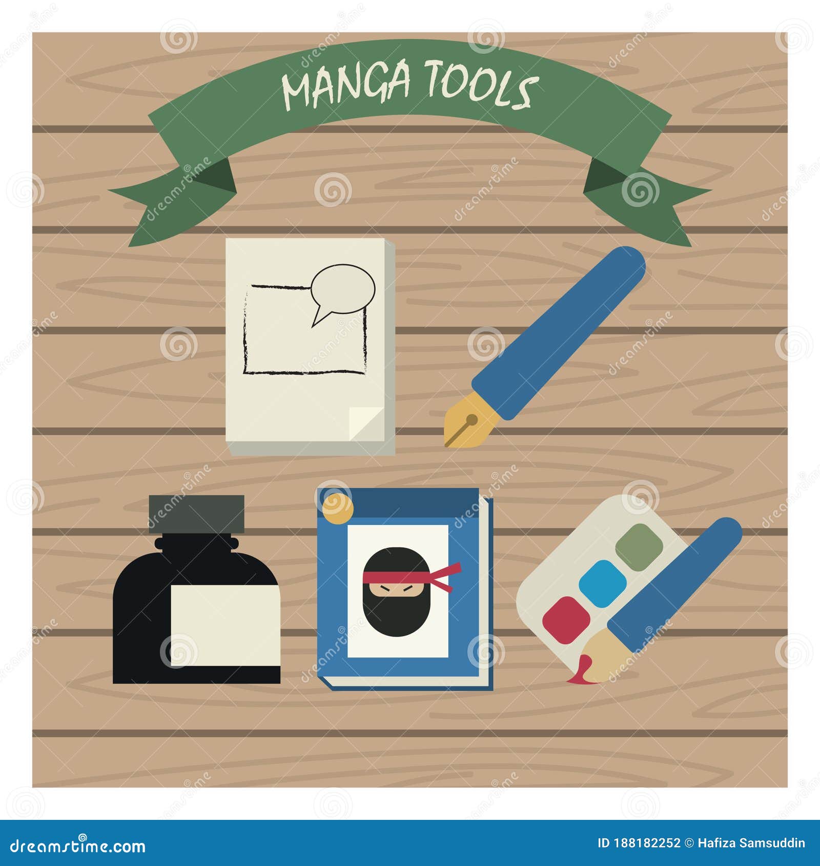 Manga Tools. Vector Illustration Decorative Design Stock Vector ...