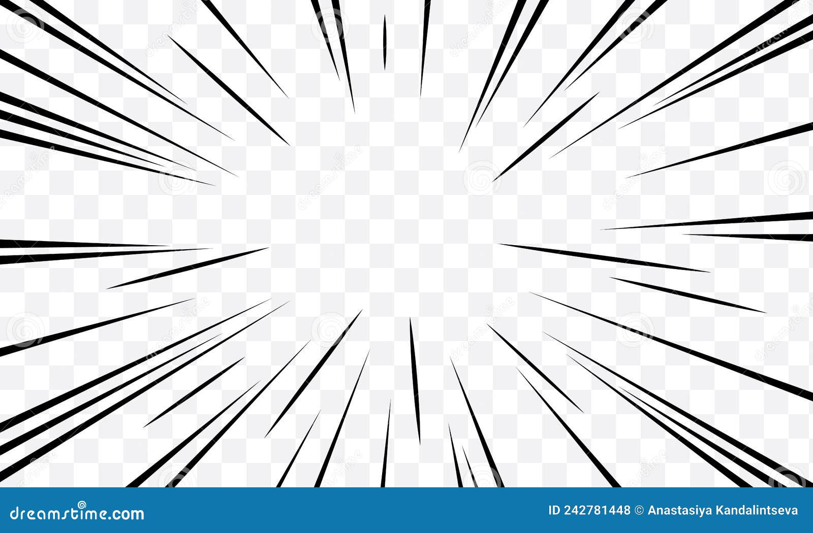 Manga Transparent. Speed Lines Comic Effect on Transparent Background ...