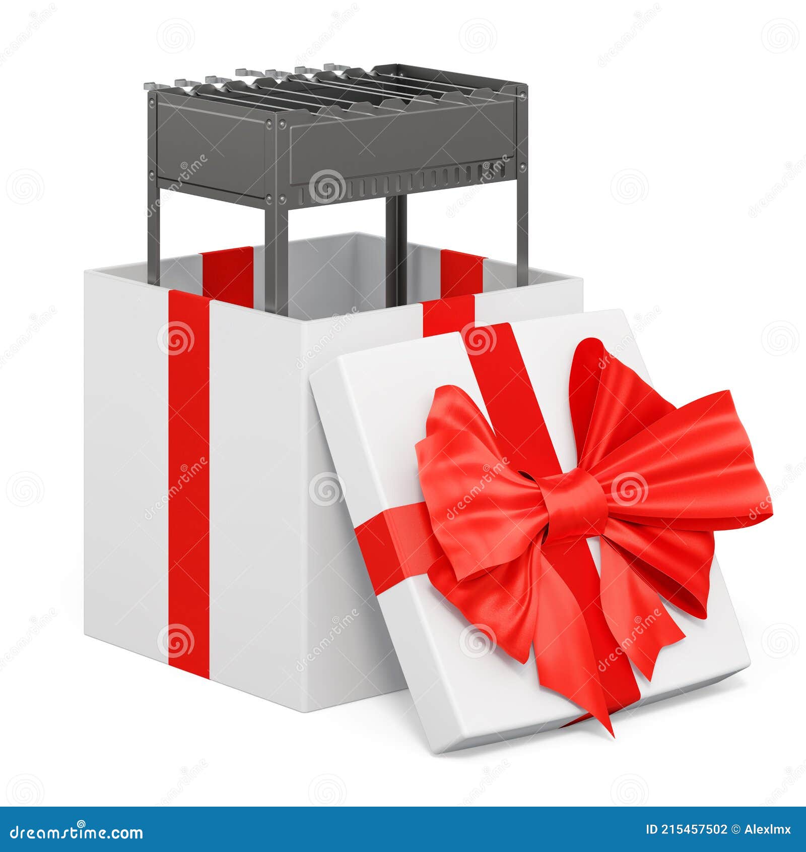 Mangal Inside Gift Box, Present Concept. 3D Rendering Stock ...