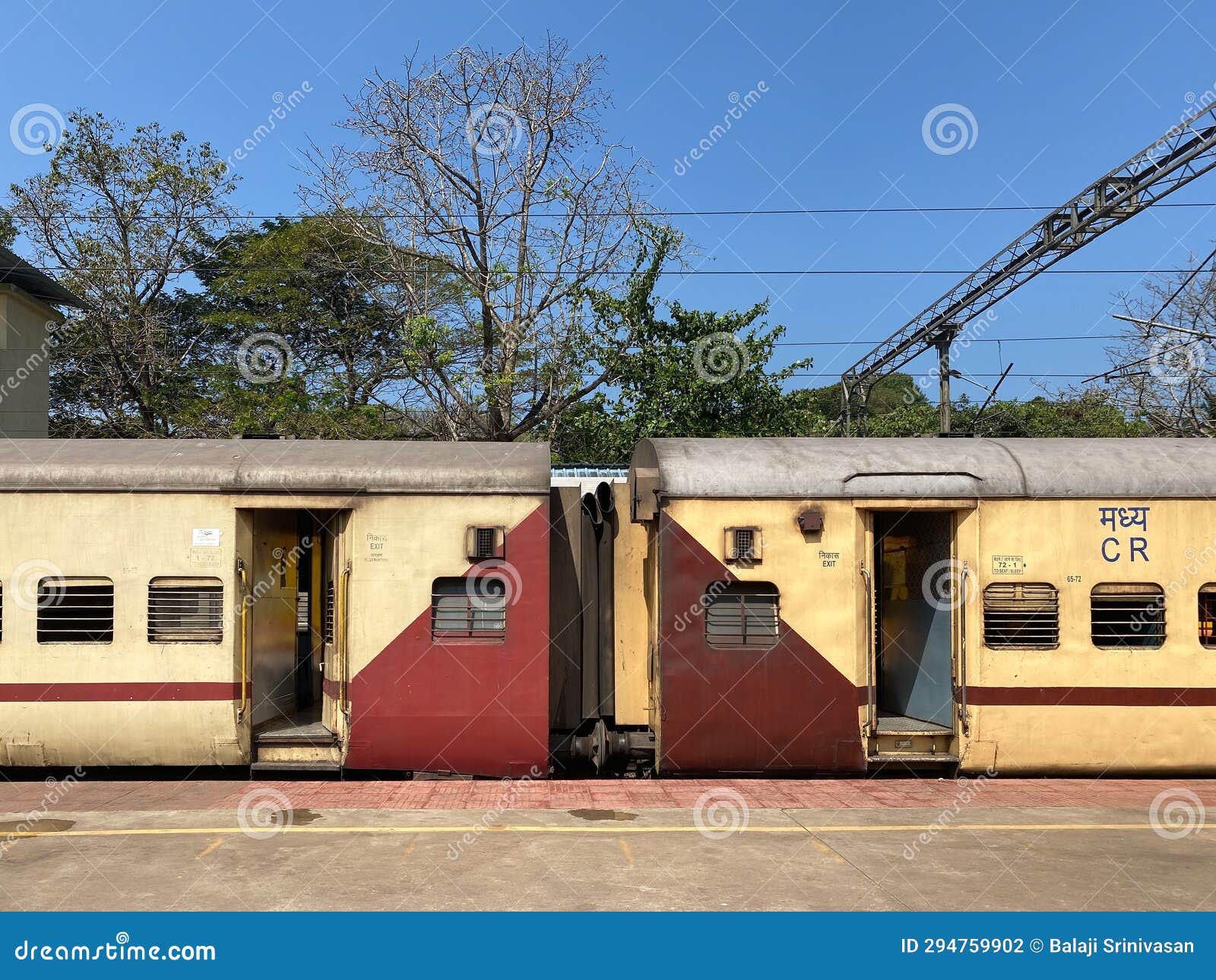 A Sleeper Class Coach of a Train at the Platform of Mangaluru Central ...