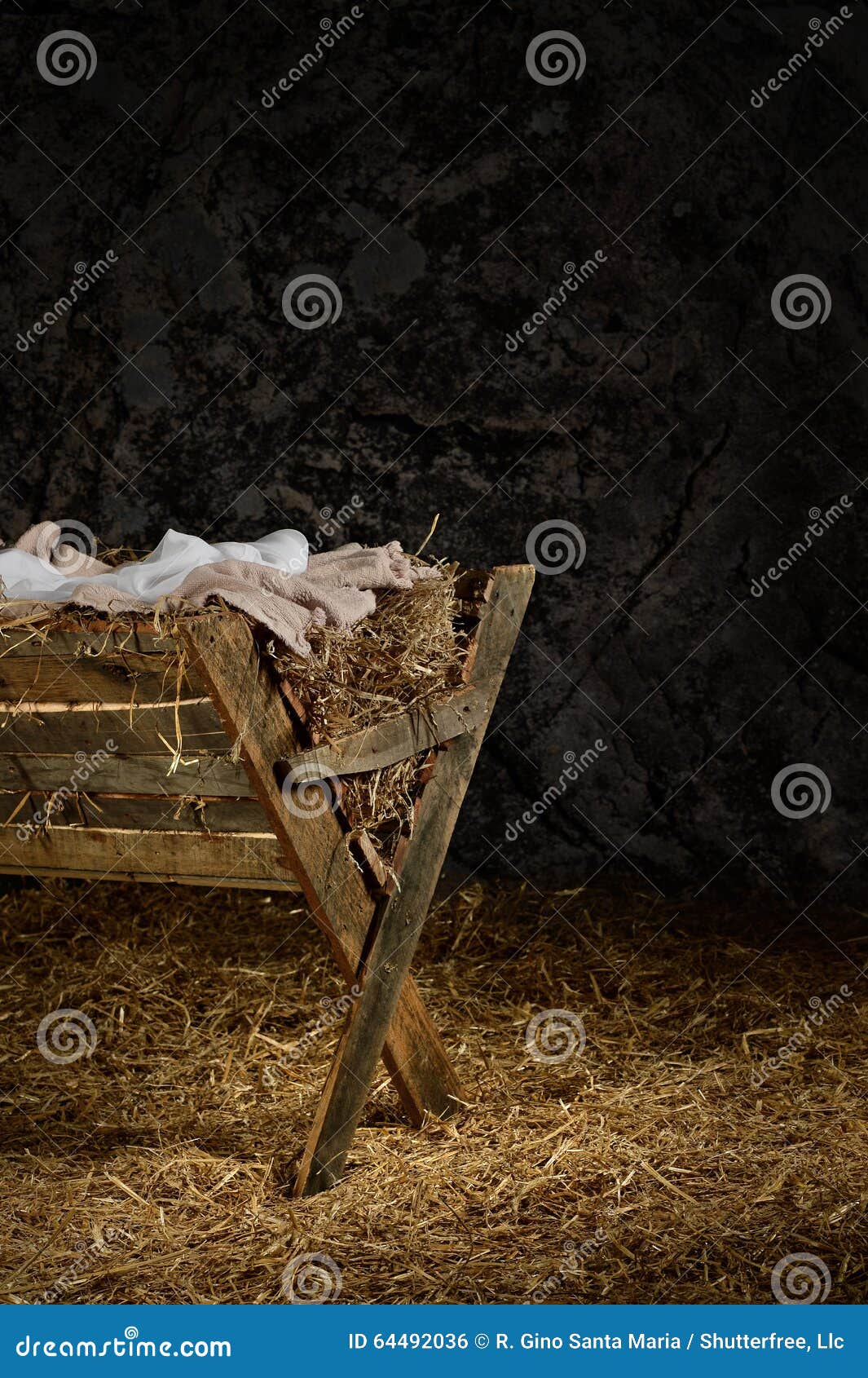Manger with Clothes in Barn Stock Photo - Image of stable, jesuschrist ...