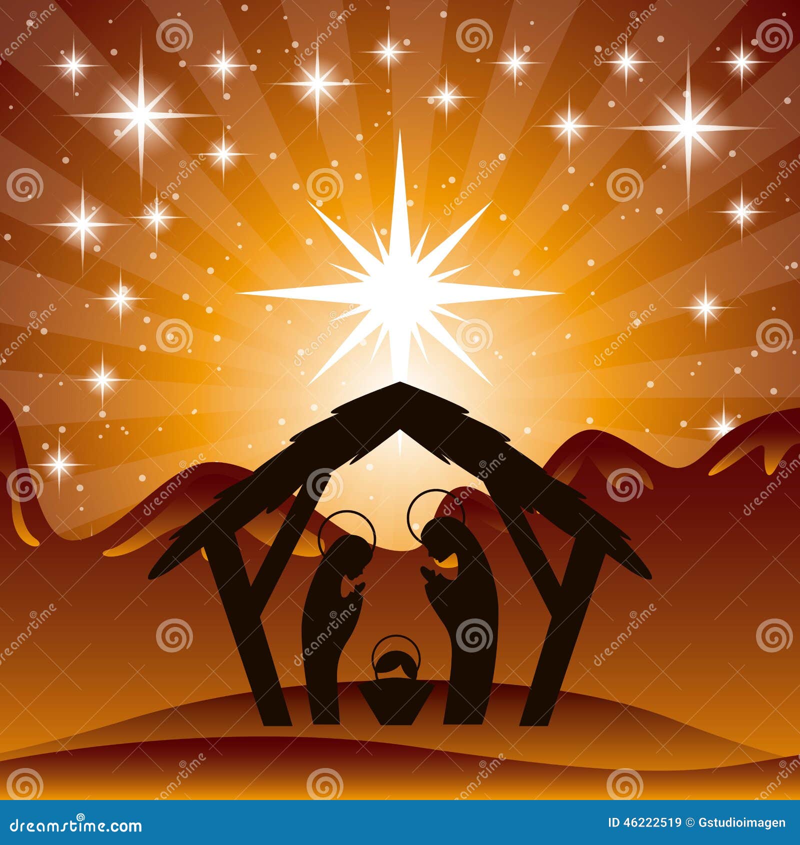 Manger design stock vector. Illustration of holy, nativity - 46222519