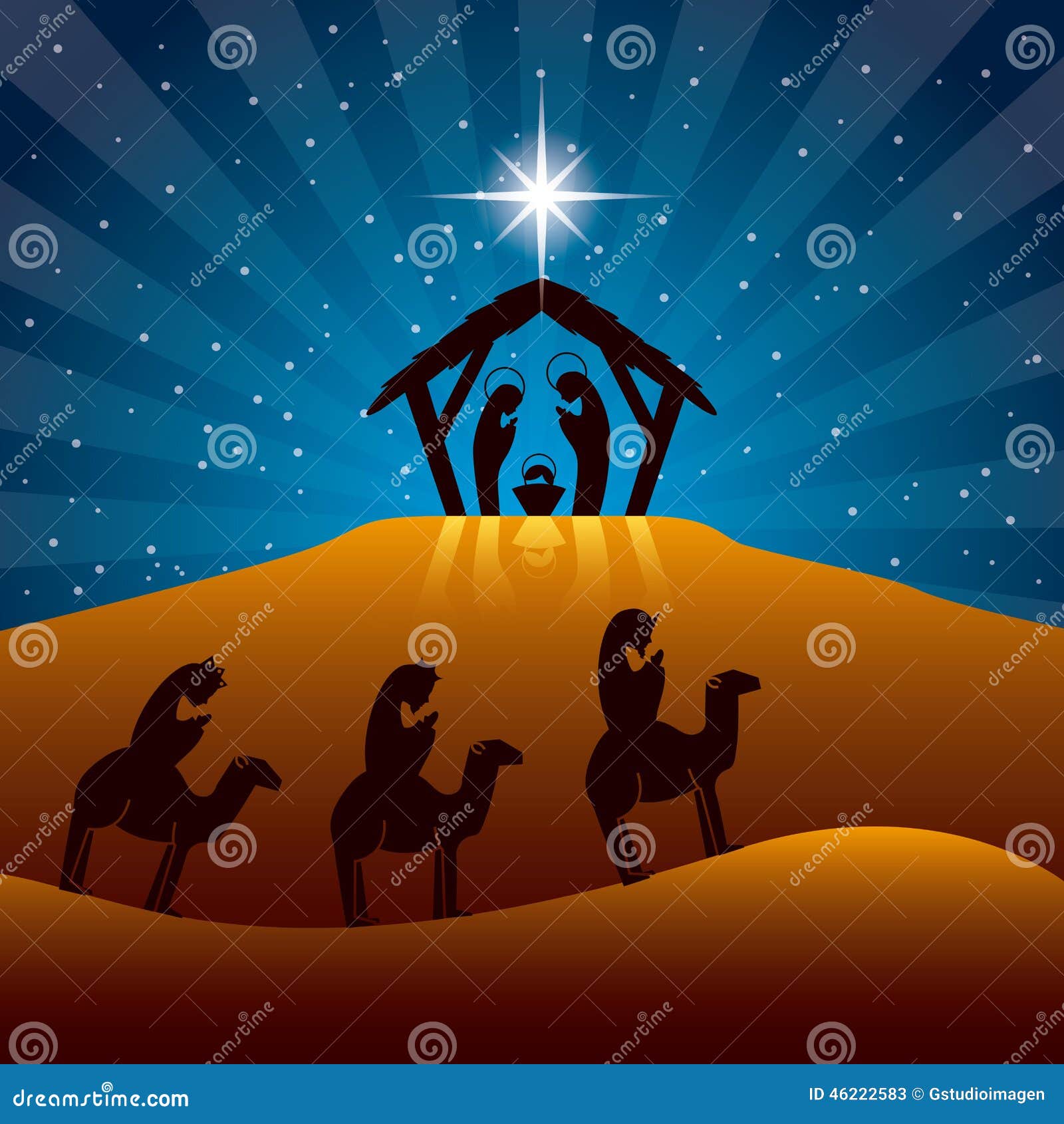 Manger design stock vector. Illustration of light, christmas - 46222583