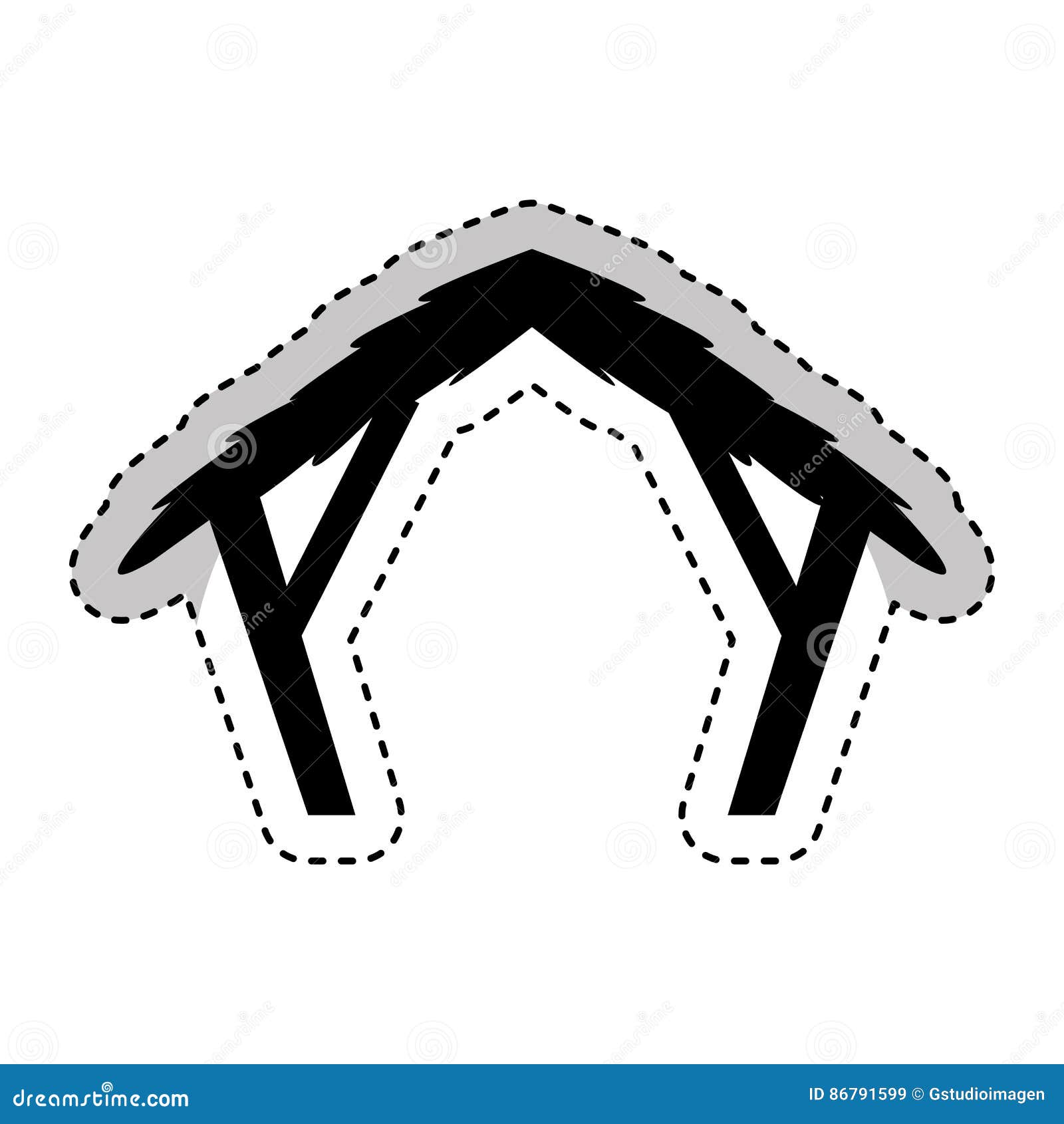 Manger Stable Figure Silhouette Icon Stock Vector - Illustration of ...