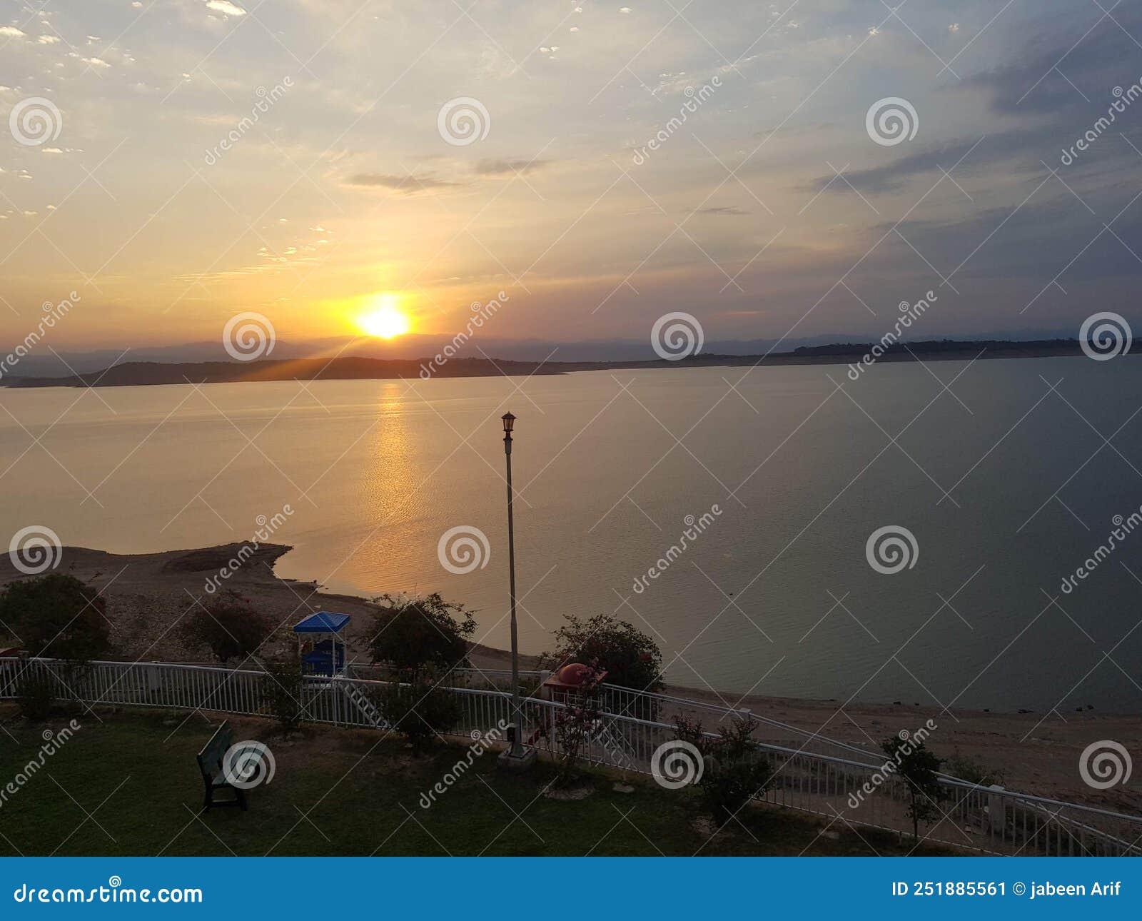 Mangla dam lake stock image. Image of evening, reflection - 251885561