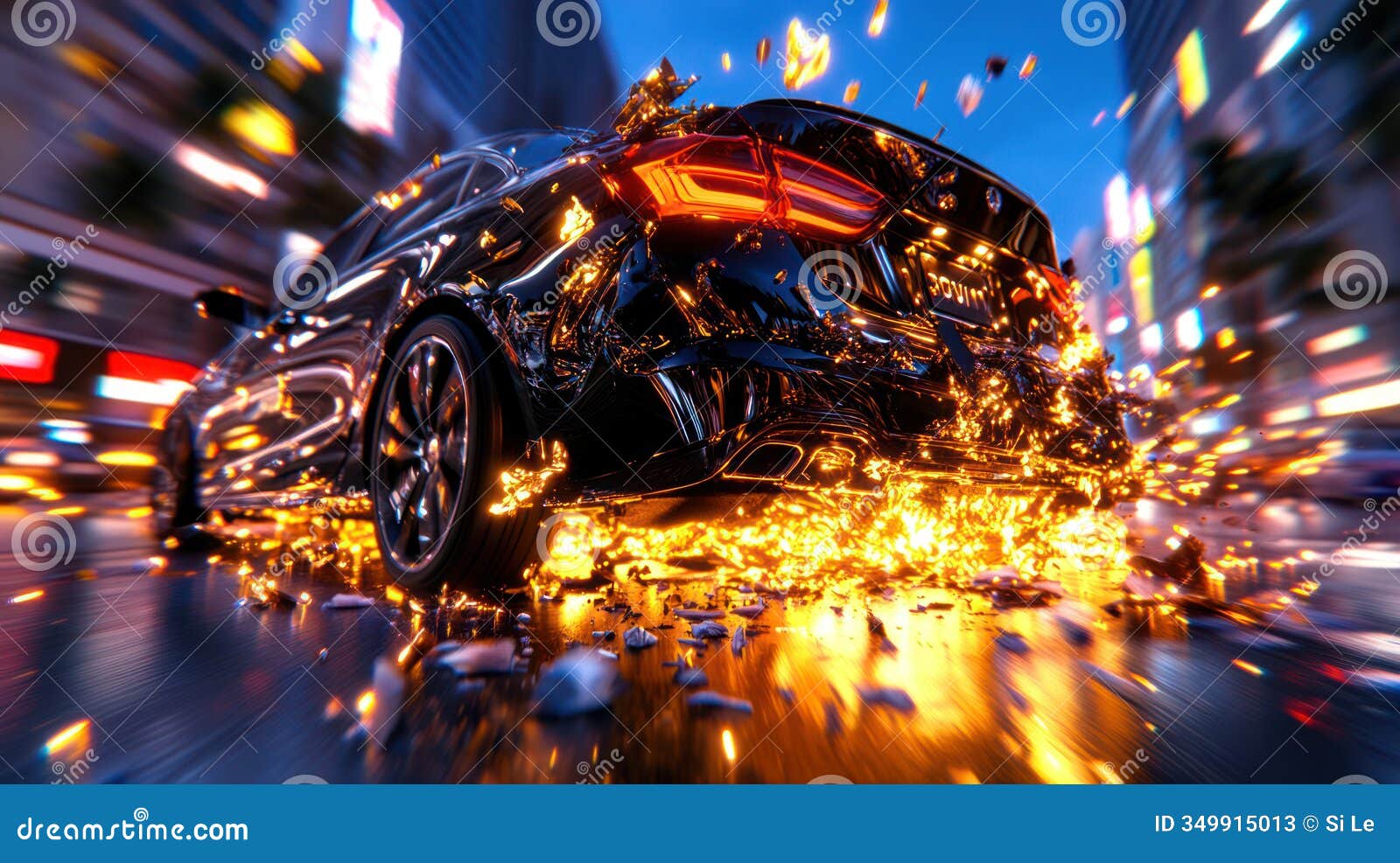 Mangled Metal: a Devastating Car Accident Leaves a Vehicle Severely ...