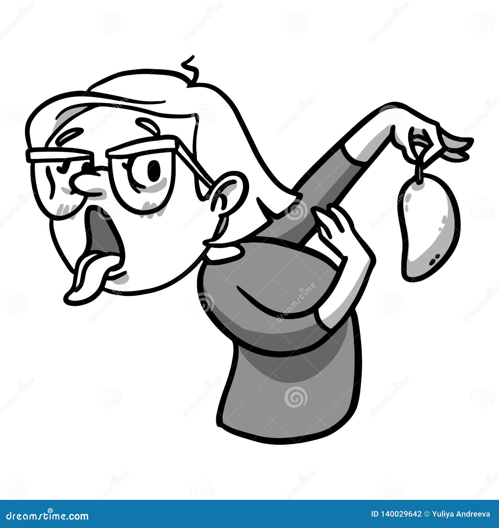 Mango allergy girl stock vector. Illustration of diet - 140029642