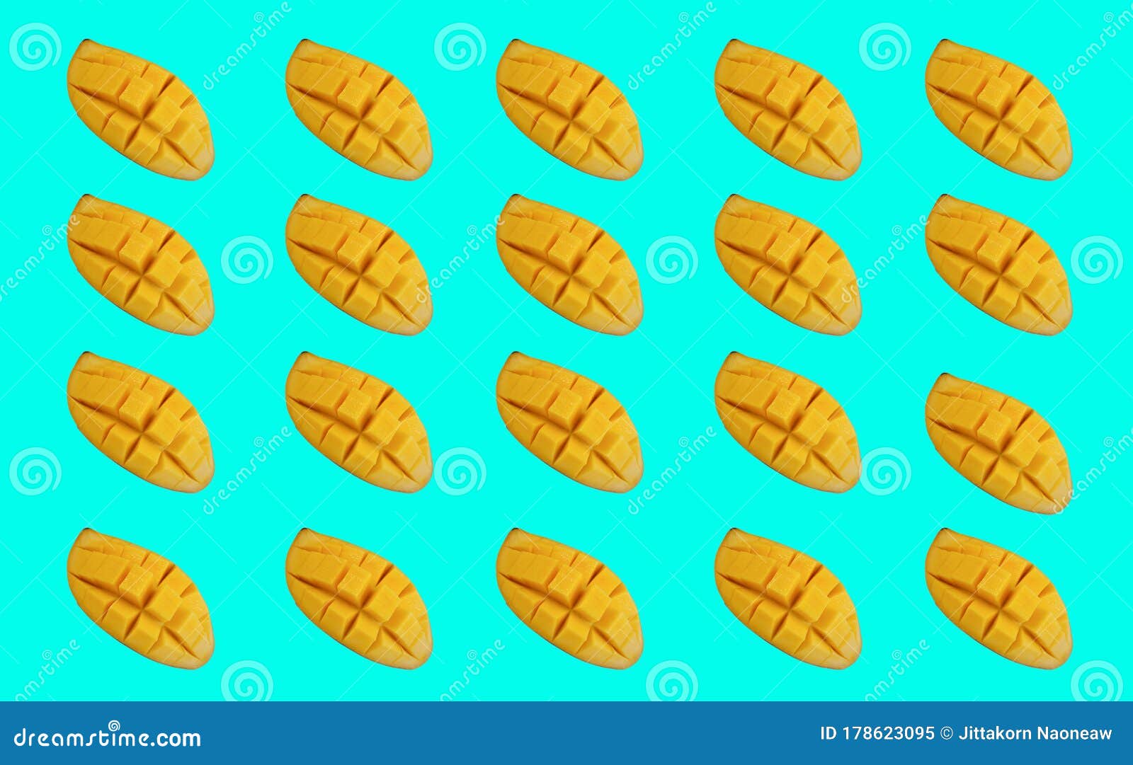 Mango Background Mango on Blue Background Stock Image - Image of ...