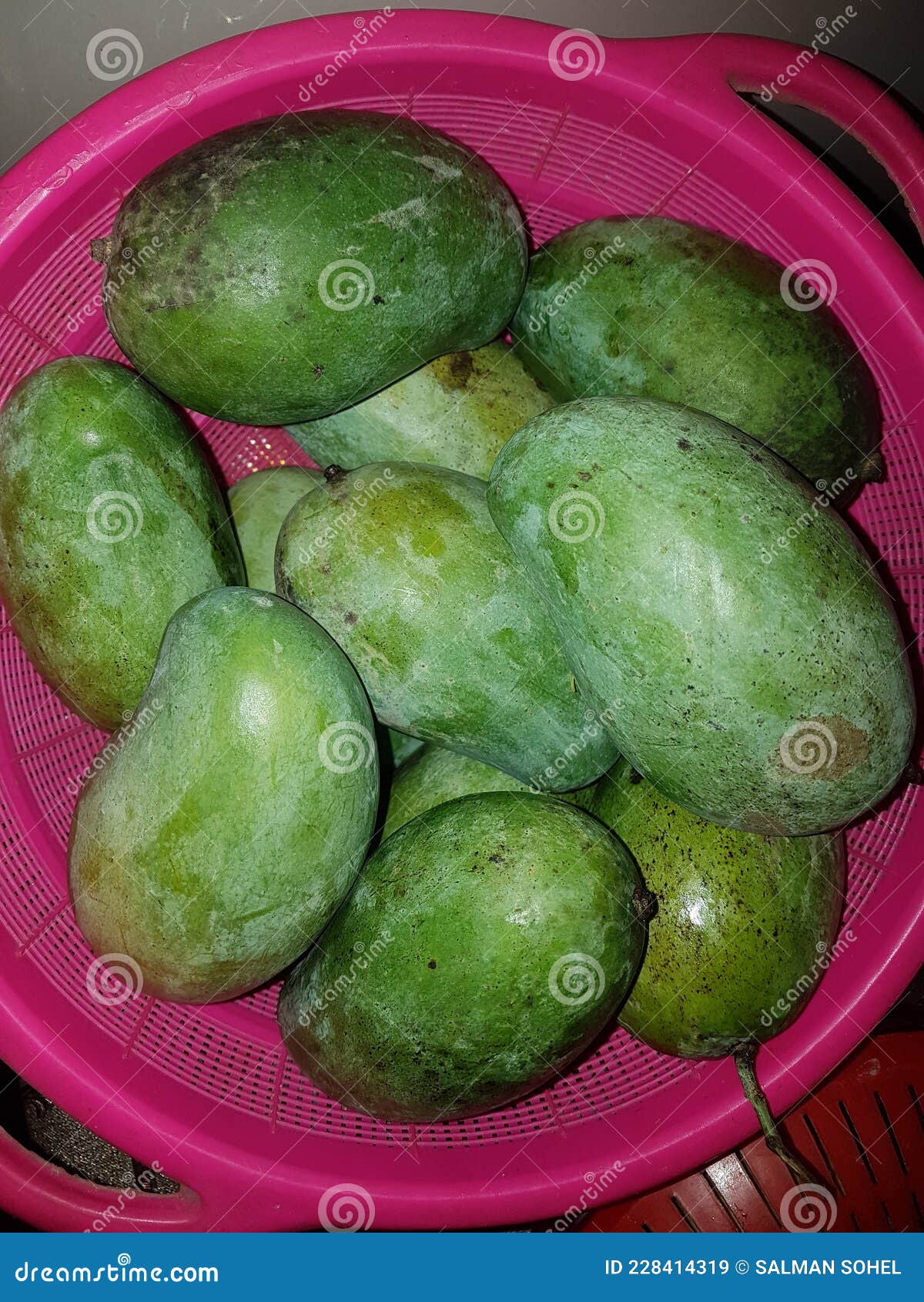 Mango in the basket stock image. Image of produce, food - 228414319