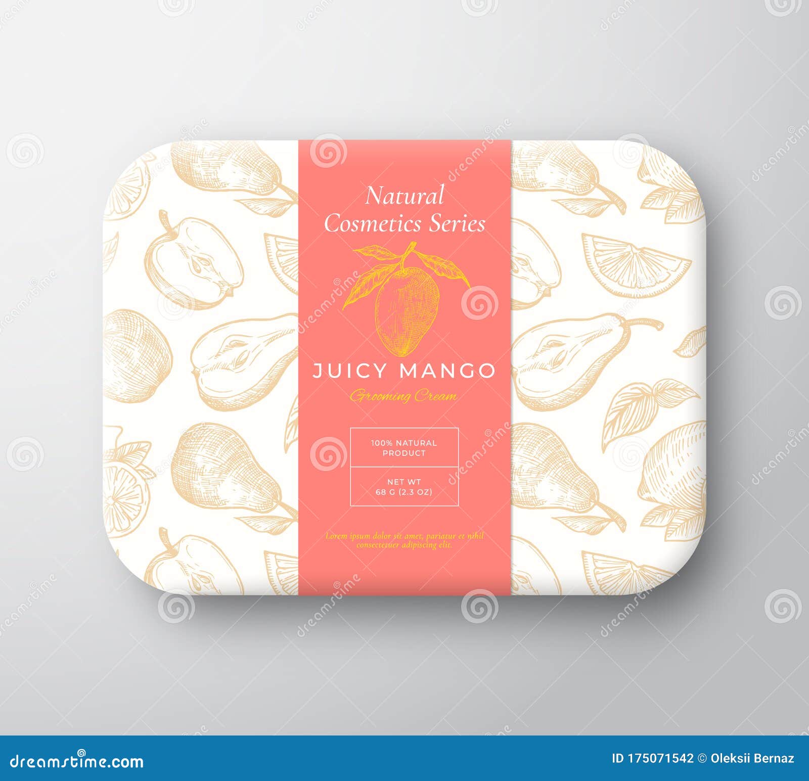 Mango Bath Cosmetics Package Box. Abstract Vector Wrapped Paper ...