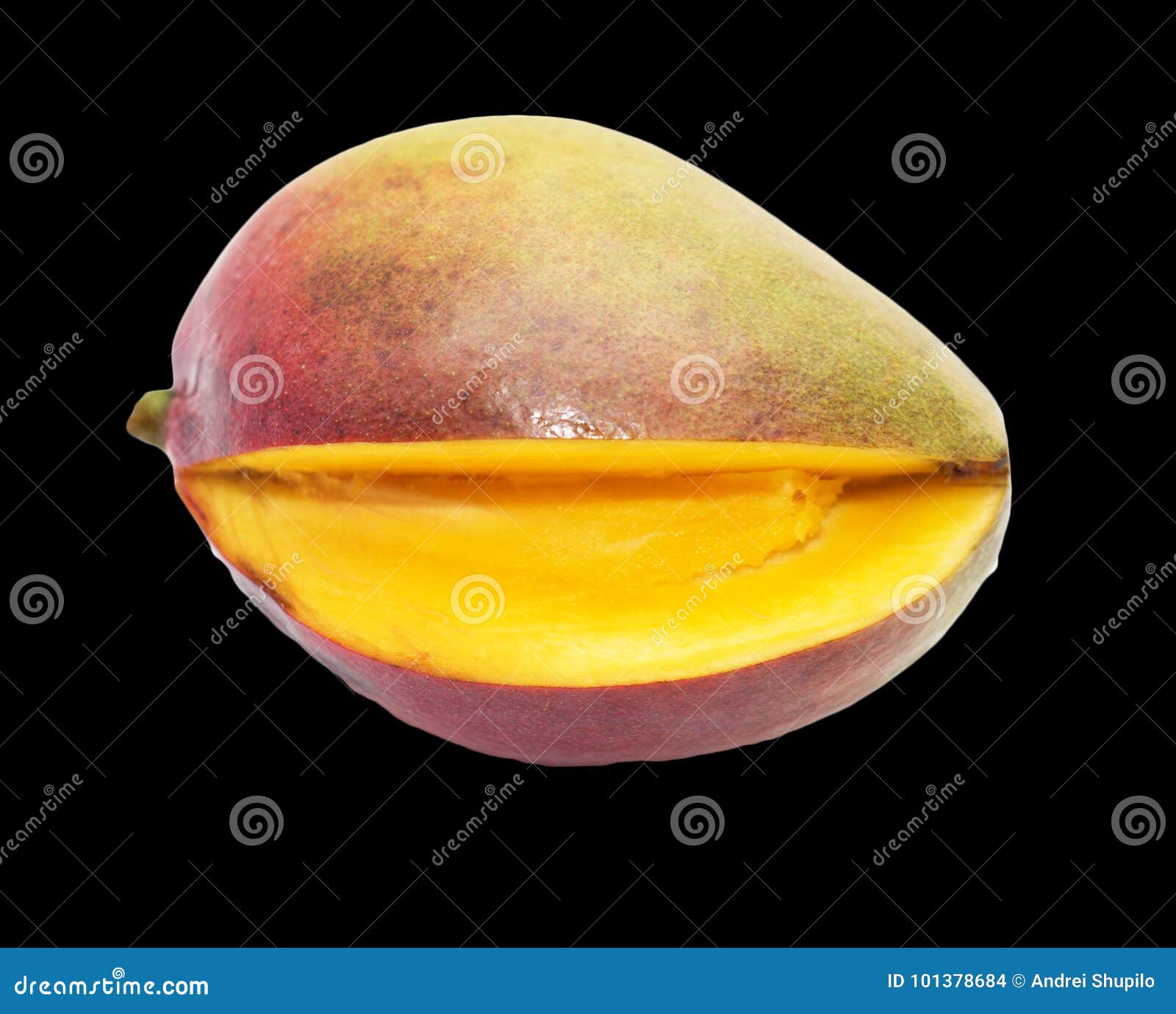 Mango on a Black Background Stock Photo - Image of isolated, black ...