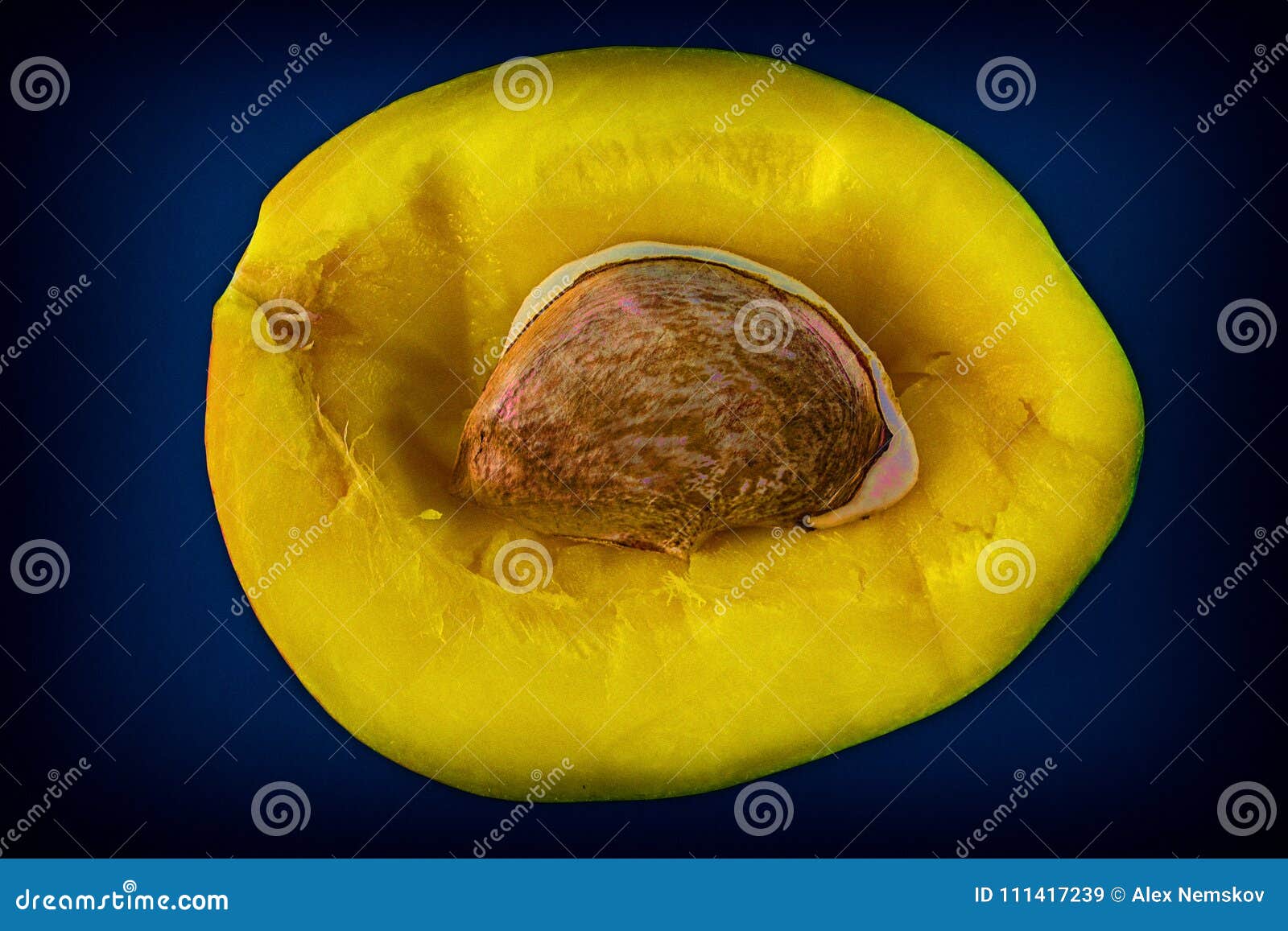 Mango on blue background stock image. Image of heat - 111417239
