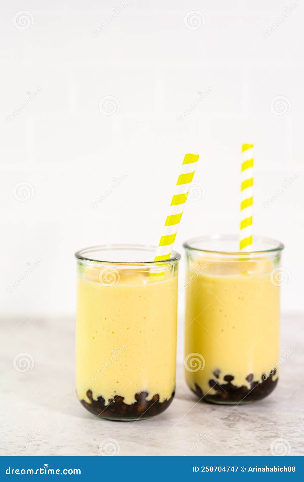 Mango boba smoothie stock image. Image of smoothie, straw - 258704747