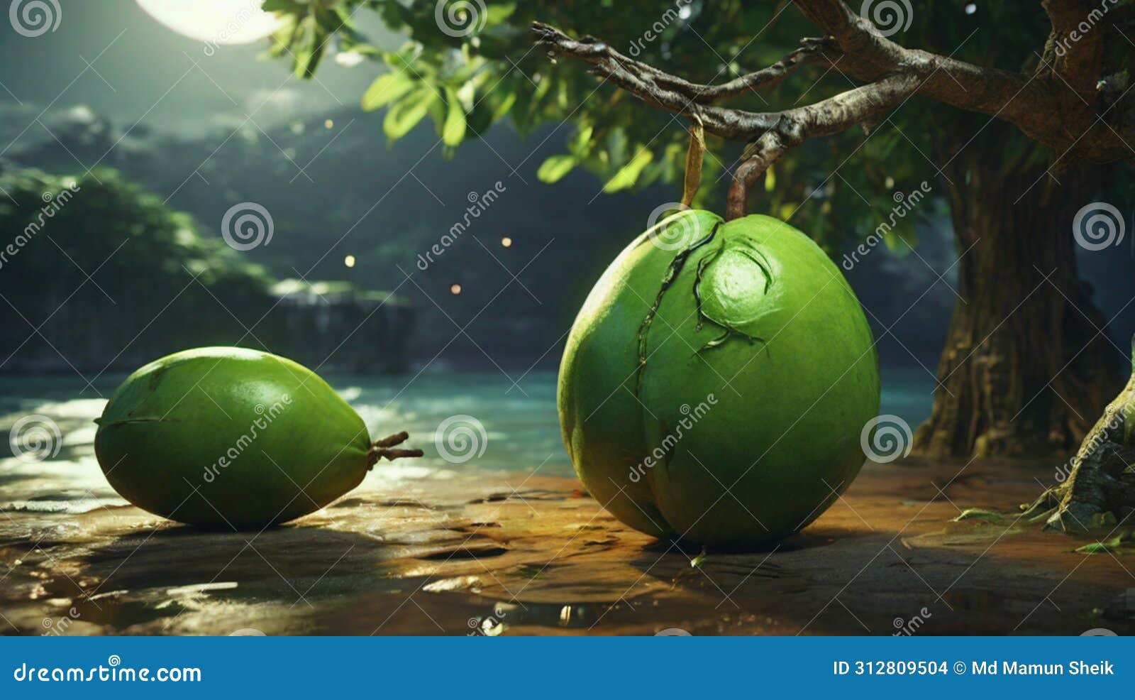 Mango with Branch Big Cholo Stock Illustration - Illustration of ...