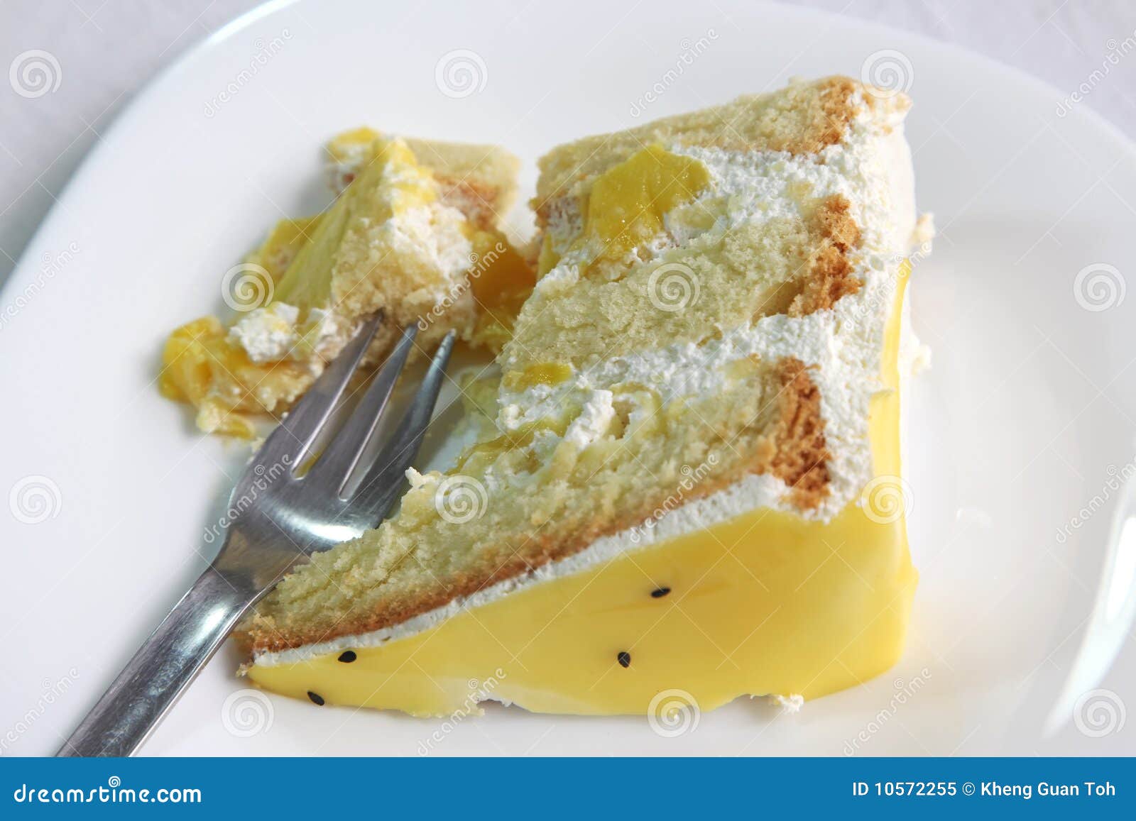 Mango cake stock image. Image of white, pastry, plate - 10572255
