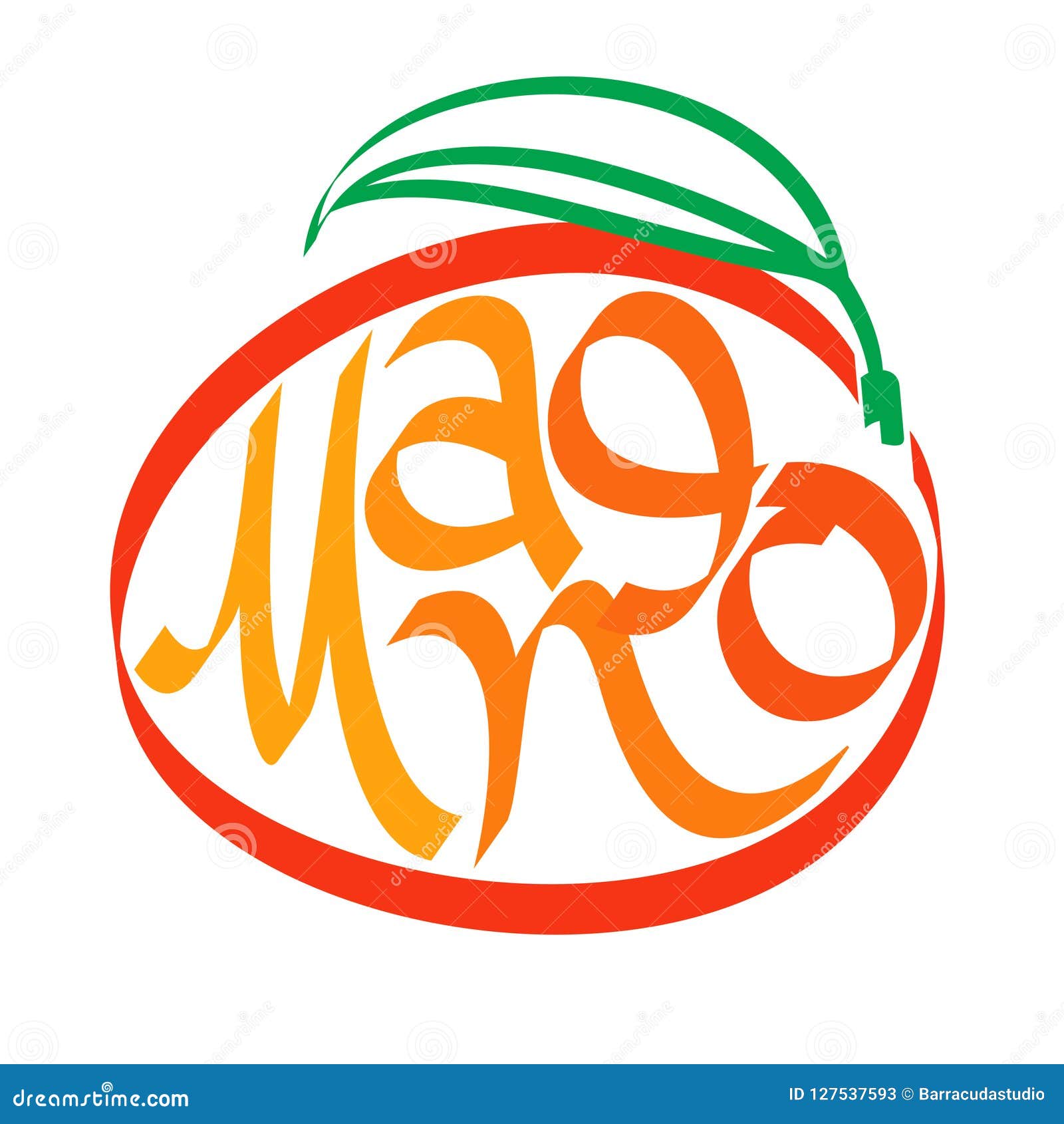 Mango Calligraphy, Typography. Fruit Typography. Stock Vector ...