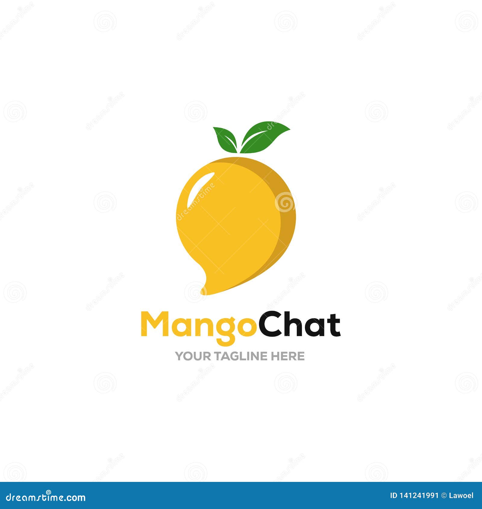 Mango Chat Logo Designs,modern Logo Designs Stock Vector - Illustration ...
