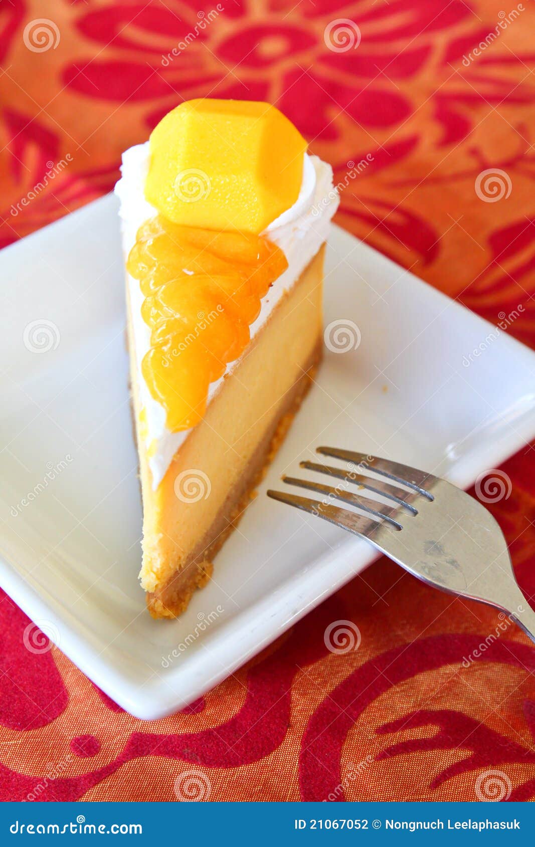 Mango cheesecake stock photo. Image of baked, sauce, cheesecake - 21067052