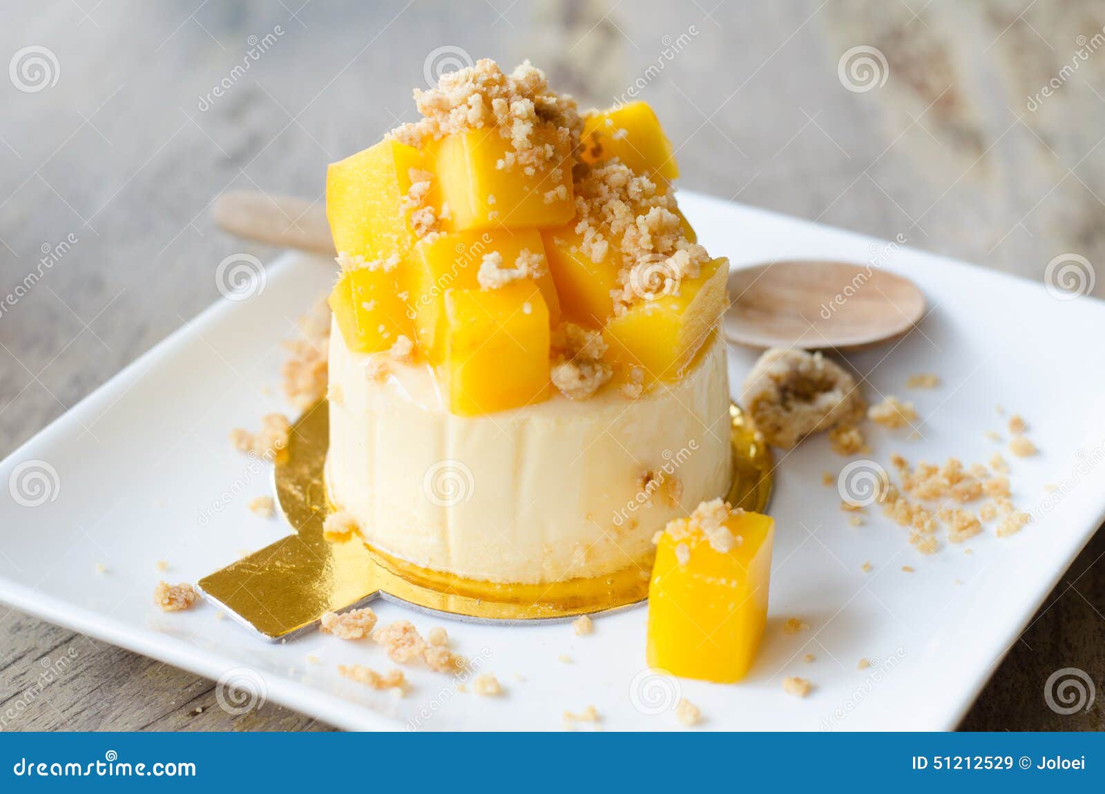 Mango cheesecake stock image. Image of sugar, pastry - 51212529