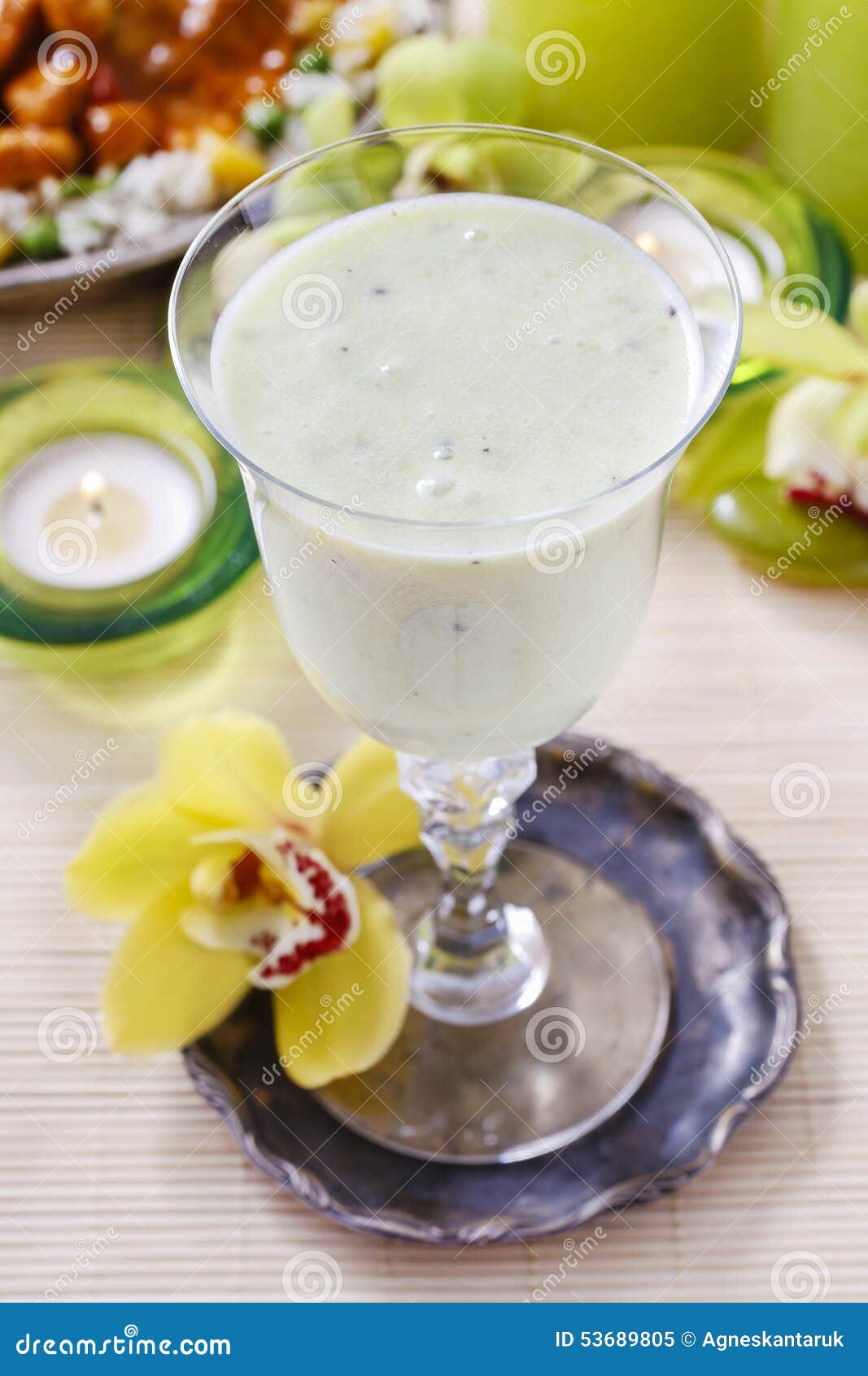 Mango cold drink stock image. Image of blended, flower - 53689805