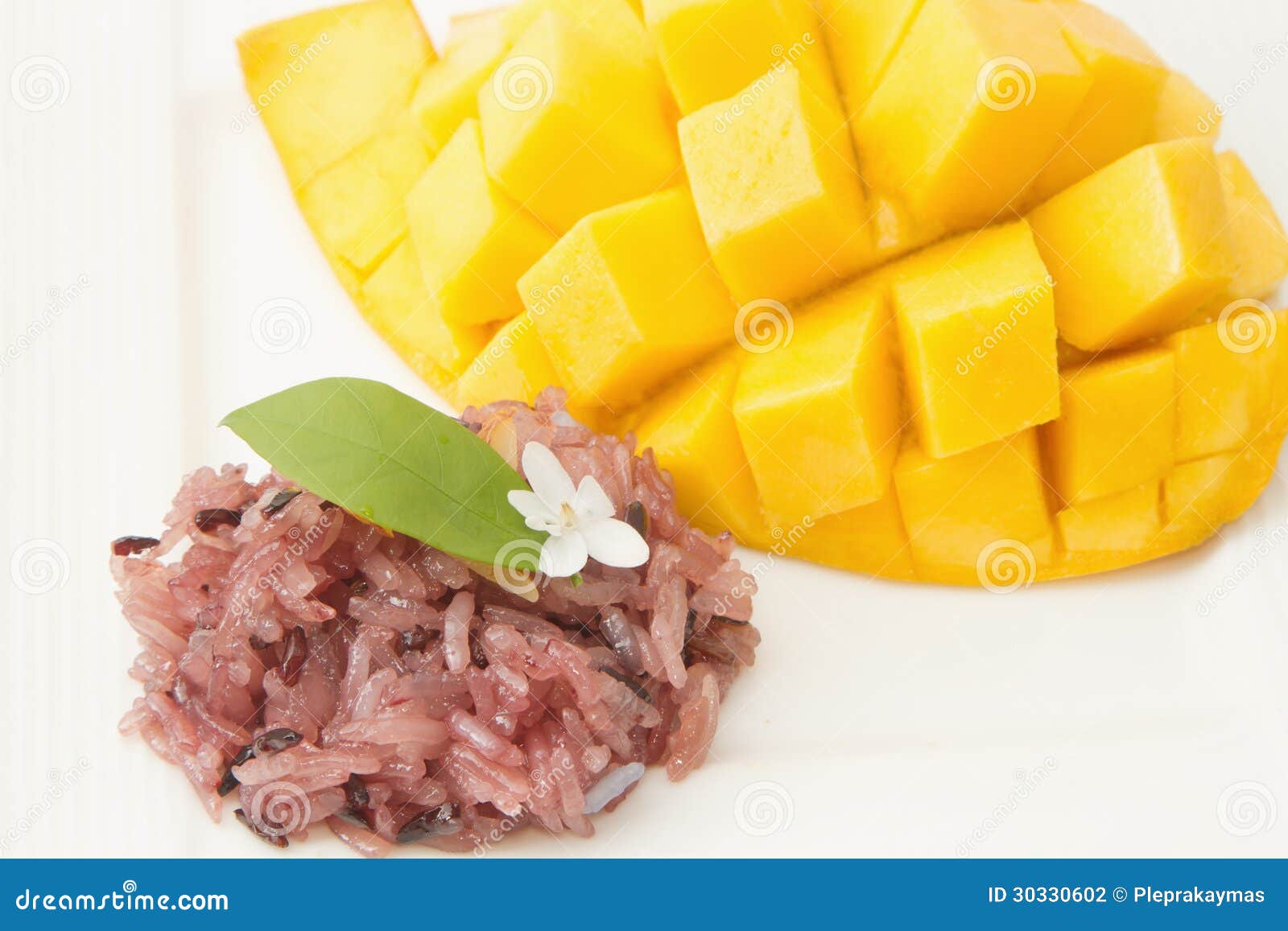 Mango and Colorful Sticky Rice Stock Photo - Image of mango, fruit ...