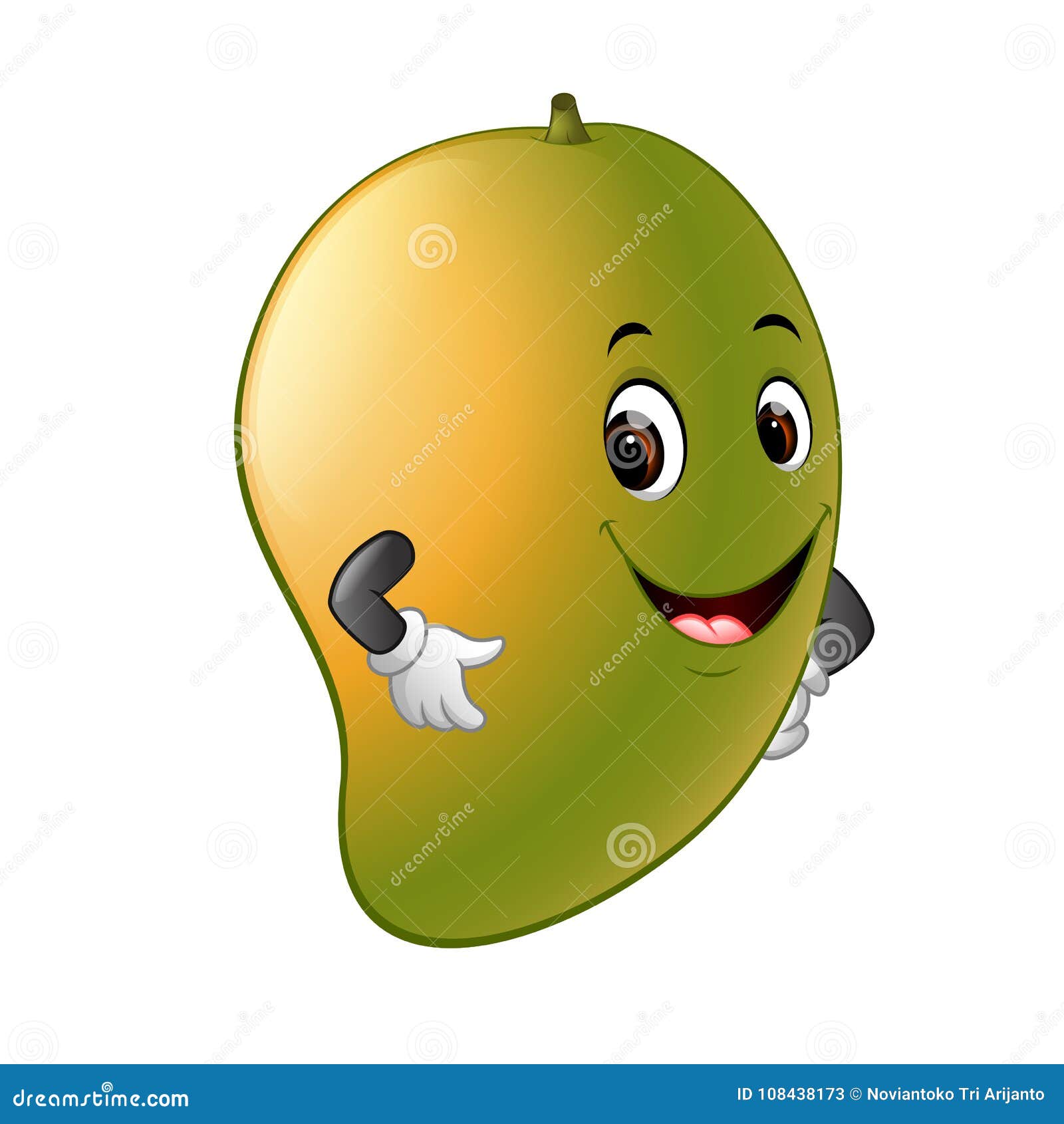 Mango con la cara ilustración del vector. Ilustración de humor - 108438173