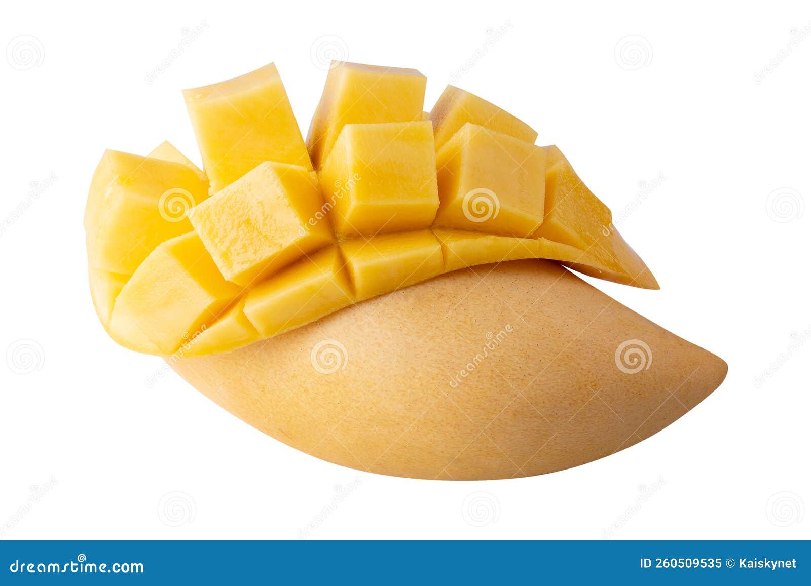 Mango Cubes And Slices Isolated On White Background Stock Image Image Of Design Fruit 260509535