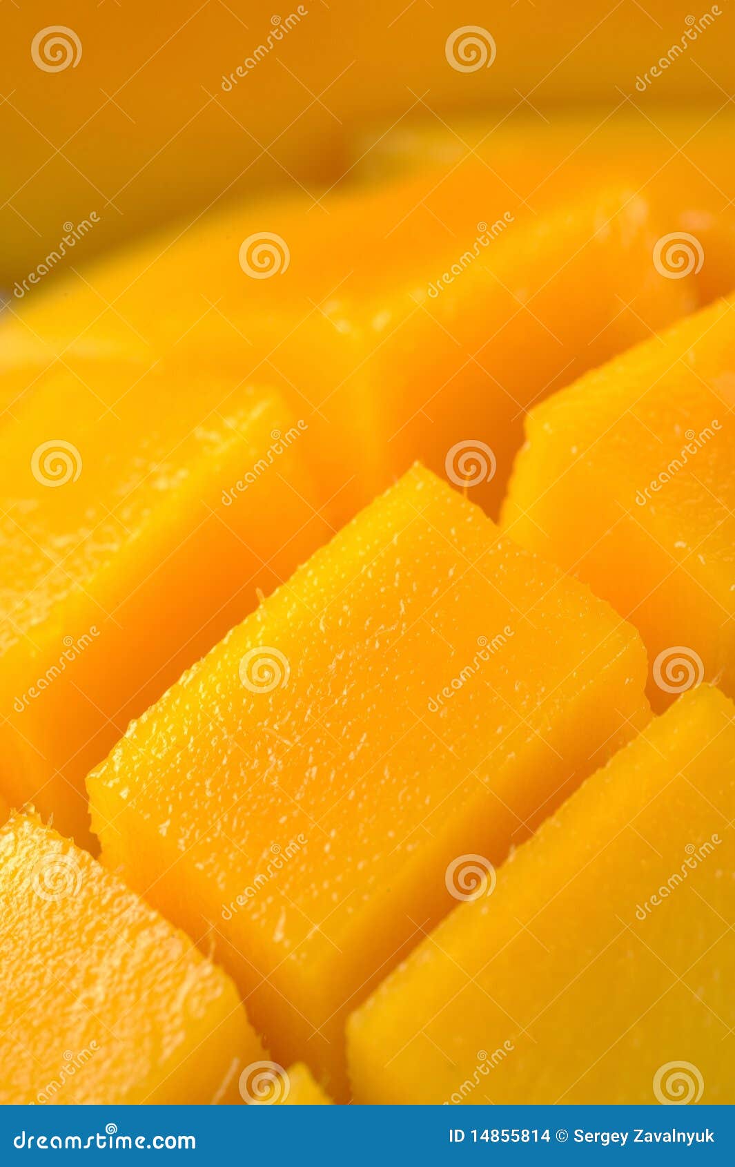 Mango Cut and Cubed in Its Skin. Stock Photo - Image of tropical, cubed ...
